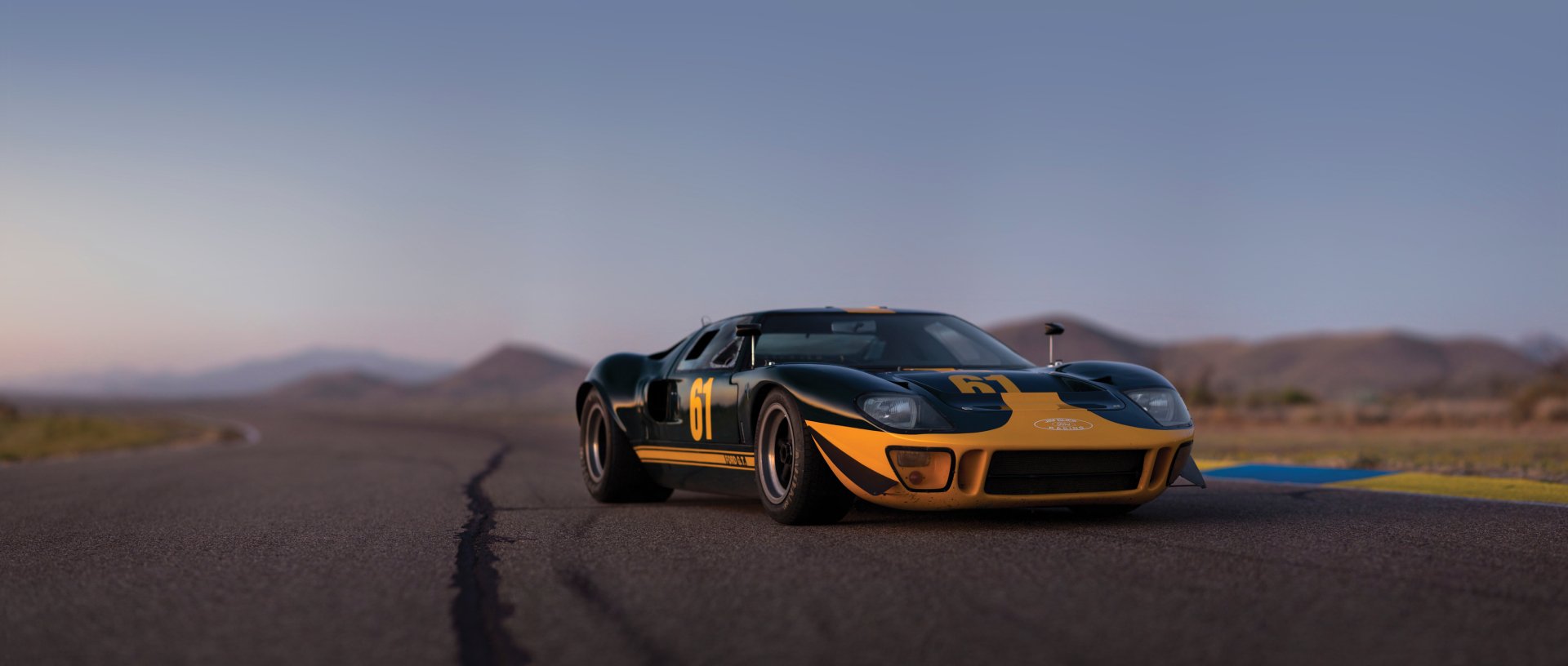 Ford GT40 Supercar Tilt-Shift HD Wallpaper: Black Beast on the Track