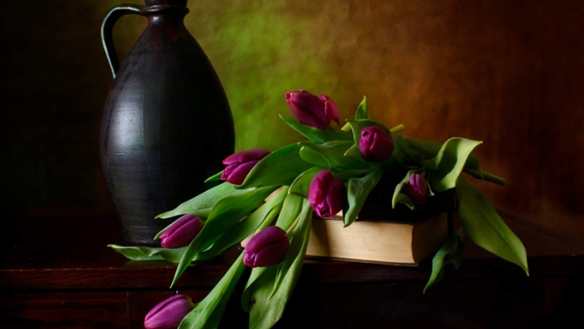 Download Pitcher Book Purple Tulip Flower Photography Still Life HD ...