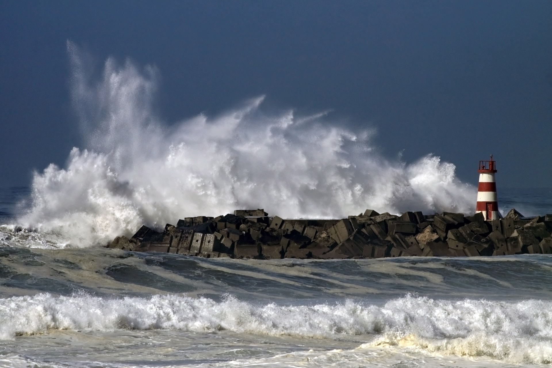 Download Ocean Wave Nature Storm HD Wallpaper
