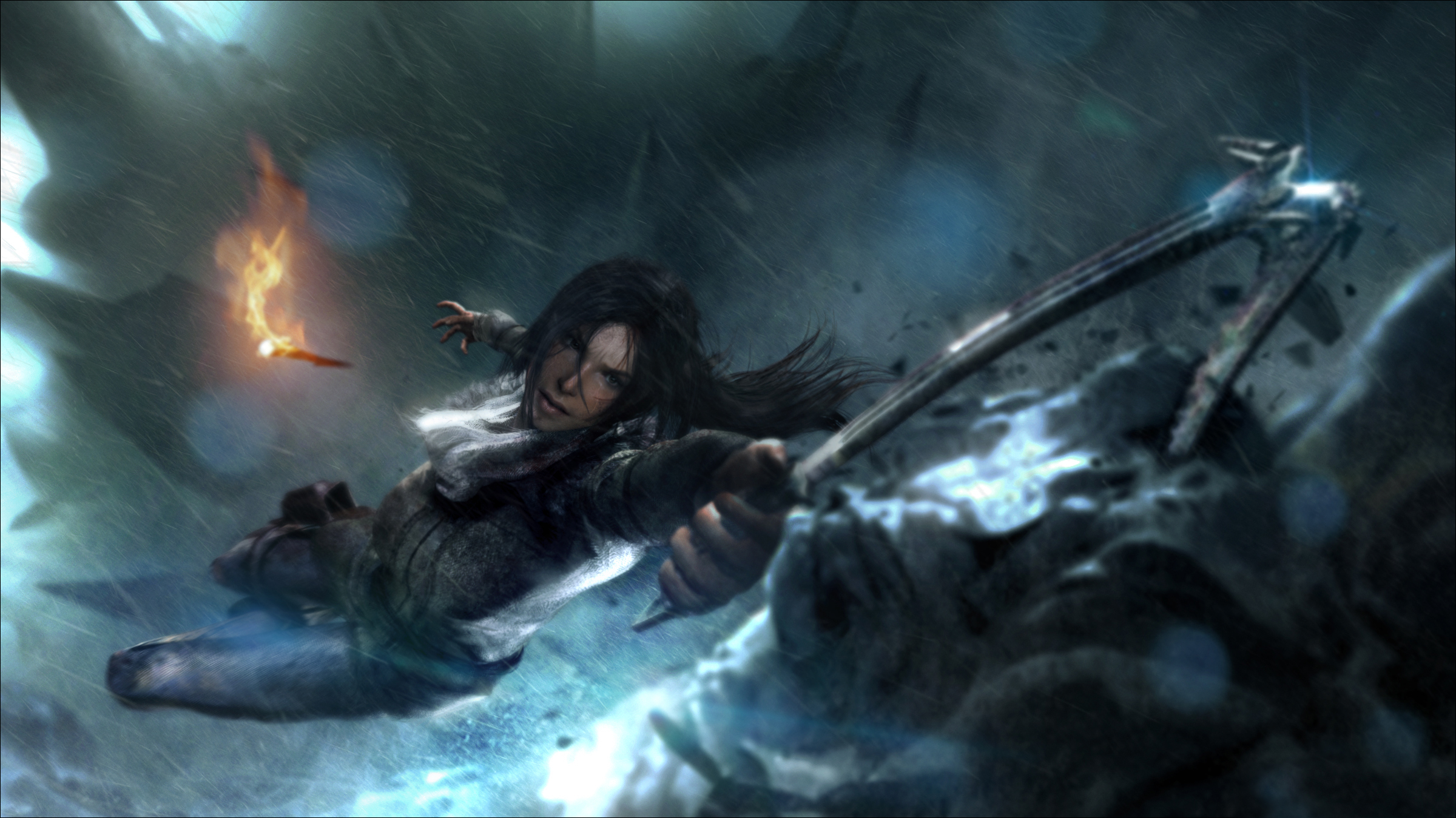 Lara Croft’s Epic Leap – Rise of the Tomb Raider HD Wallpaper