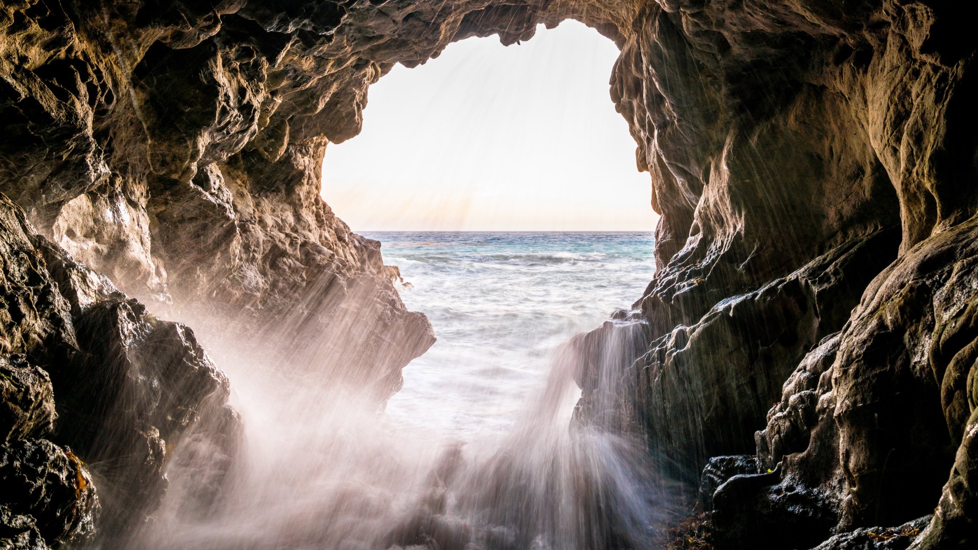 8K Ultra HD Ocean Horizon Through the Cave – Nature's Majestic View