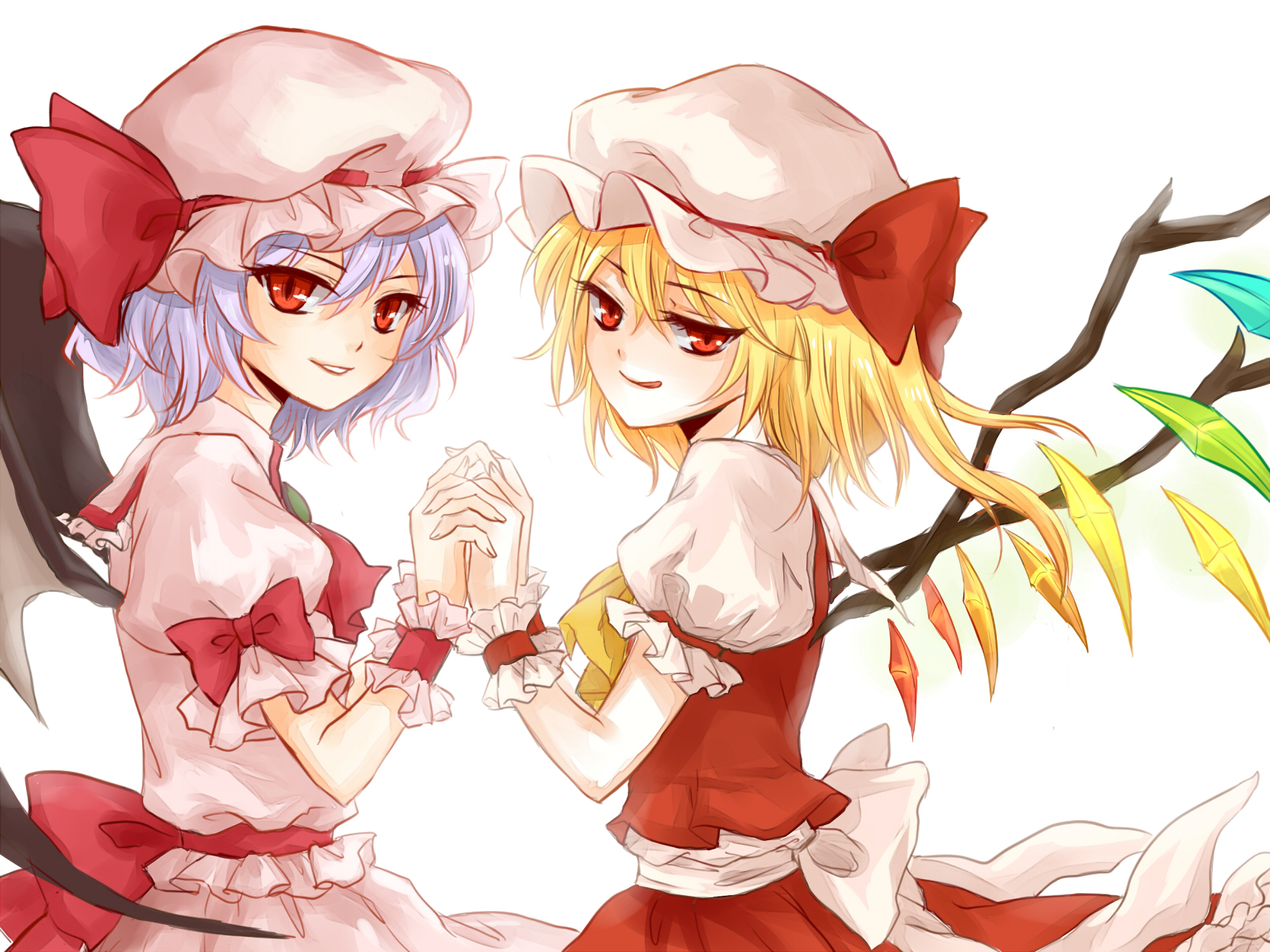 Download Remilia Scarlet Flandre Scarlet Anime Touhou HD Wallpaper