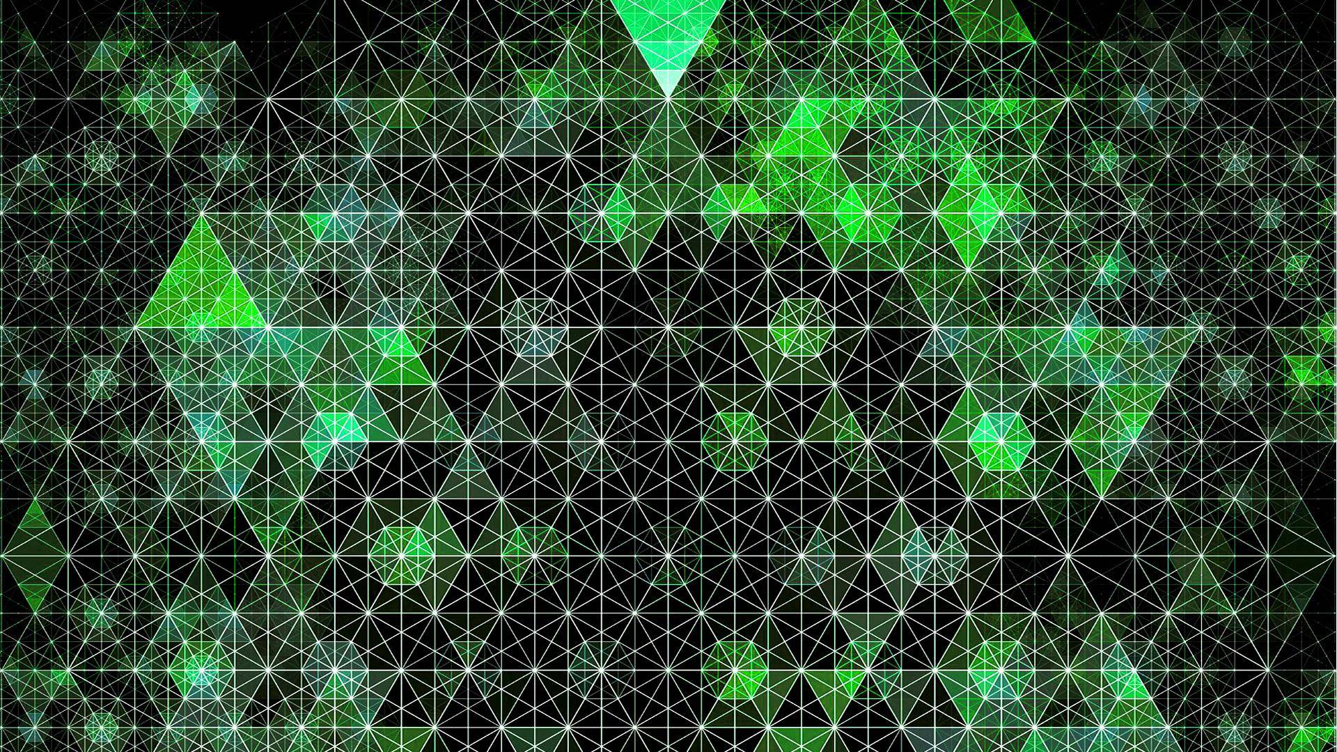 Download Green Dark Triangle Pattern Abstract Artistic Abstract Green ...