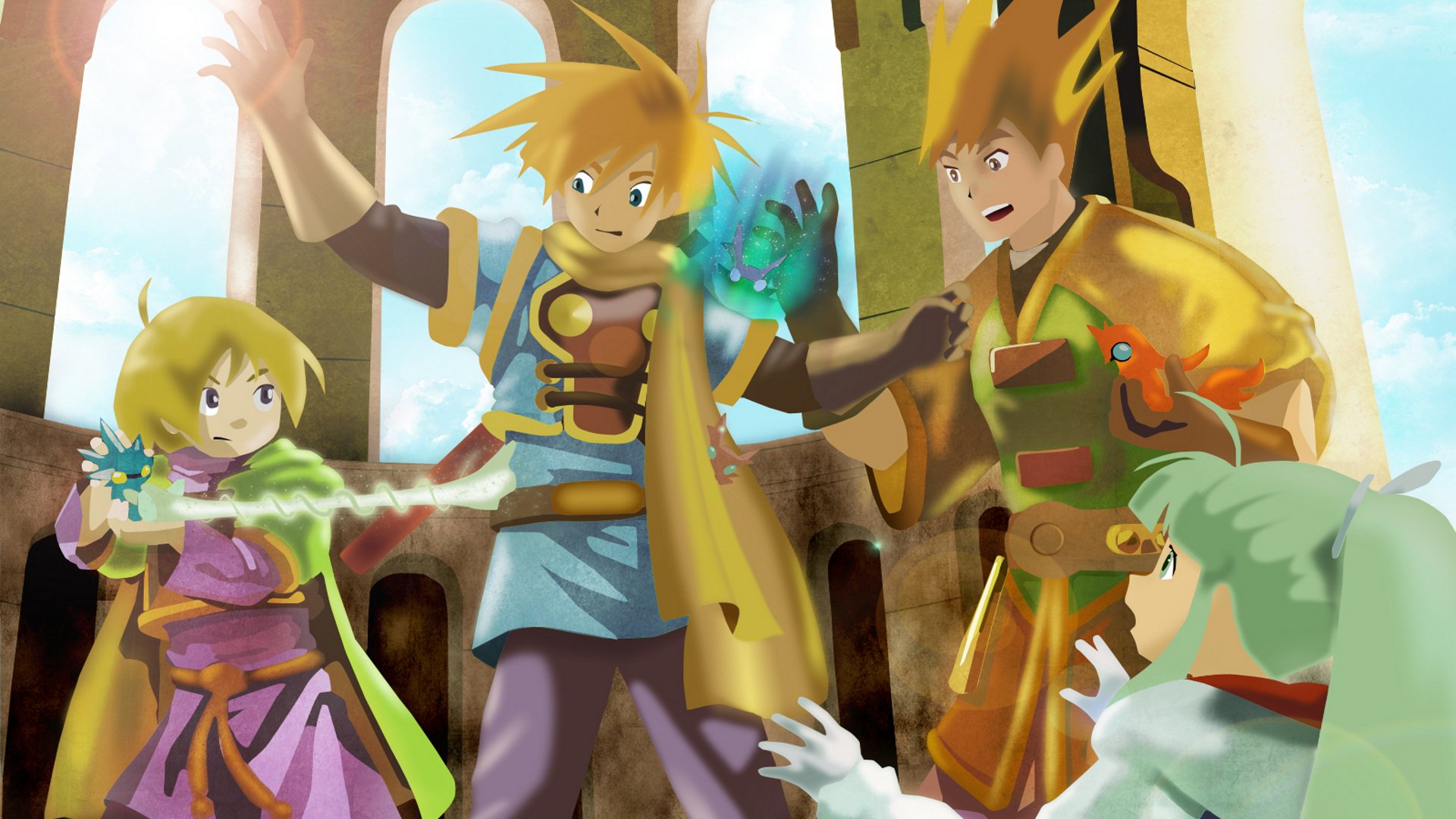 Golden Sun Battle Background