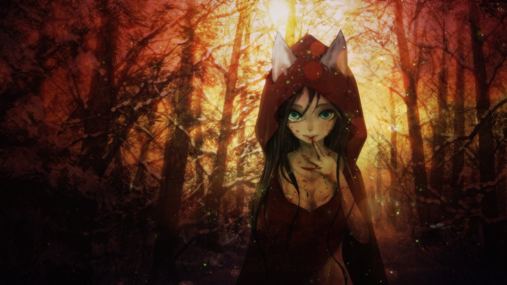 Download Fantasy Red Riding Hood HD Wallpaper by zvezda11