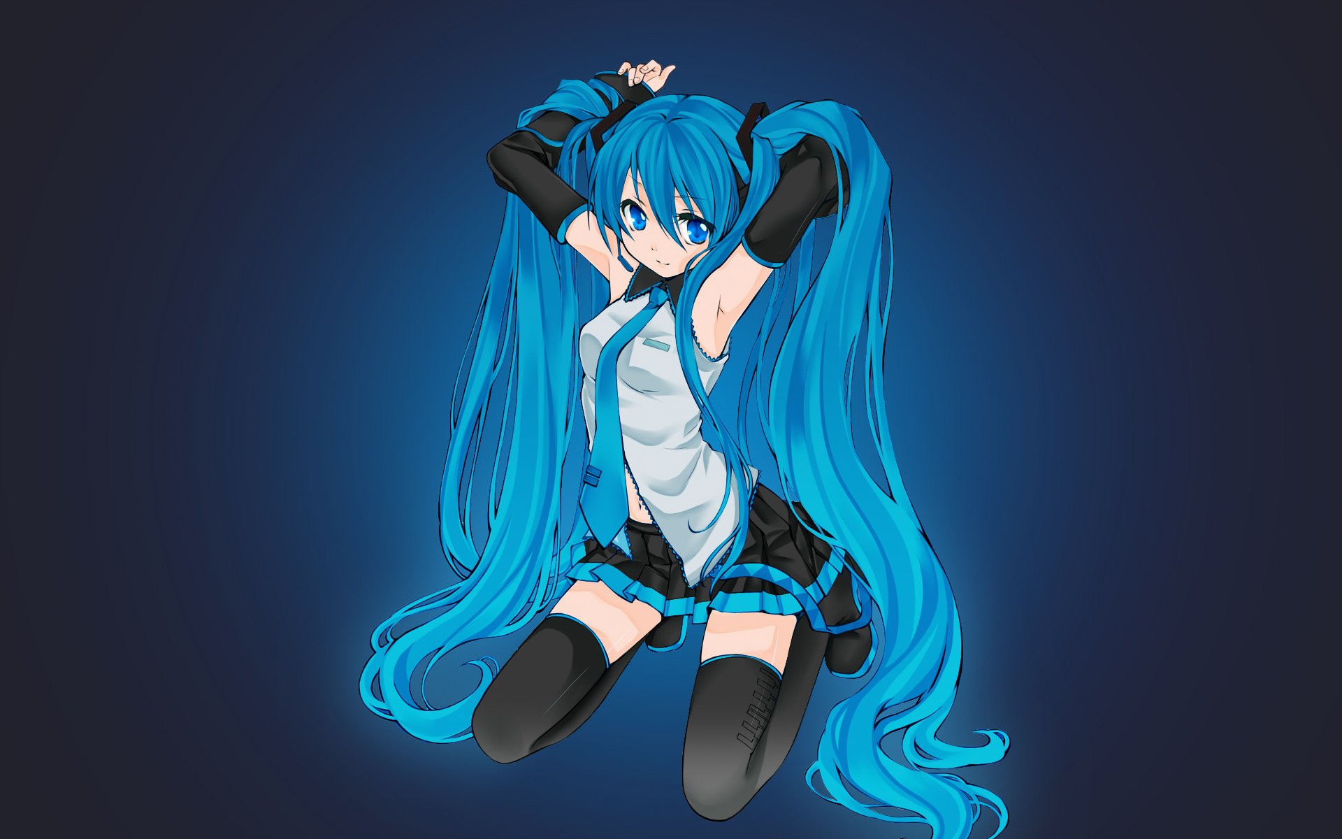 Download Hatsune Miku Anime Vocaloid Hd Wallpaper By Assassinwarrior