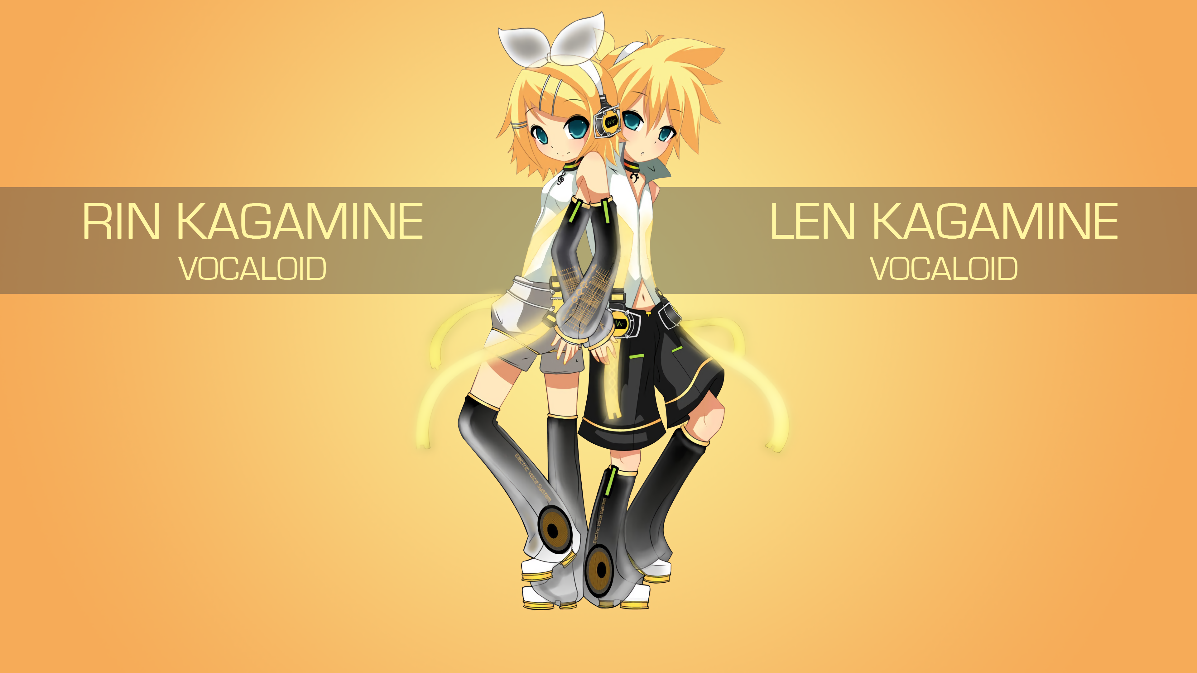 Download Rin Kagamine Len Kagamine Anime Vocaloid 4k Ultra HD Wallpaper