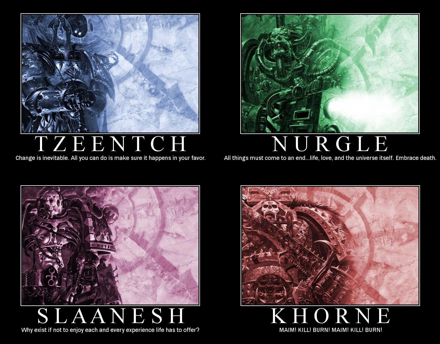 Epic Warhammer HD Wallpaper: Embrace the Chaos of Tzeentch and Nurgle