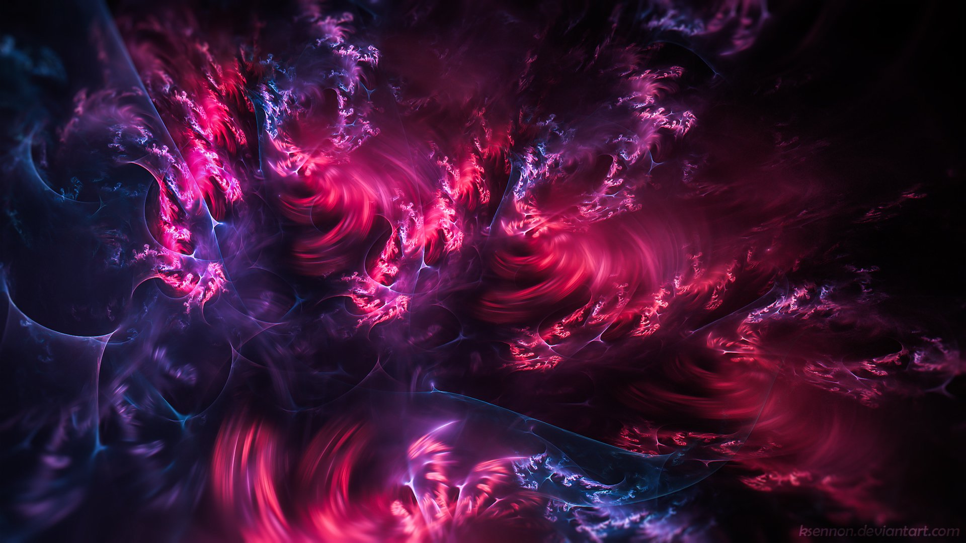 Psychedelic Purple Fractal: HD Wallpaper of Trippy Abstract Colors by ...