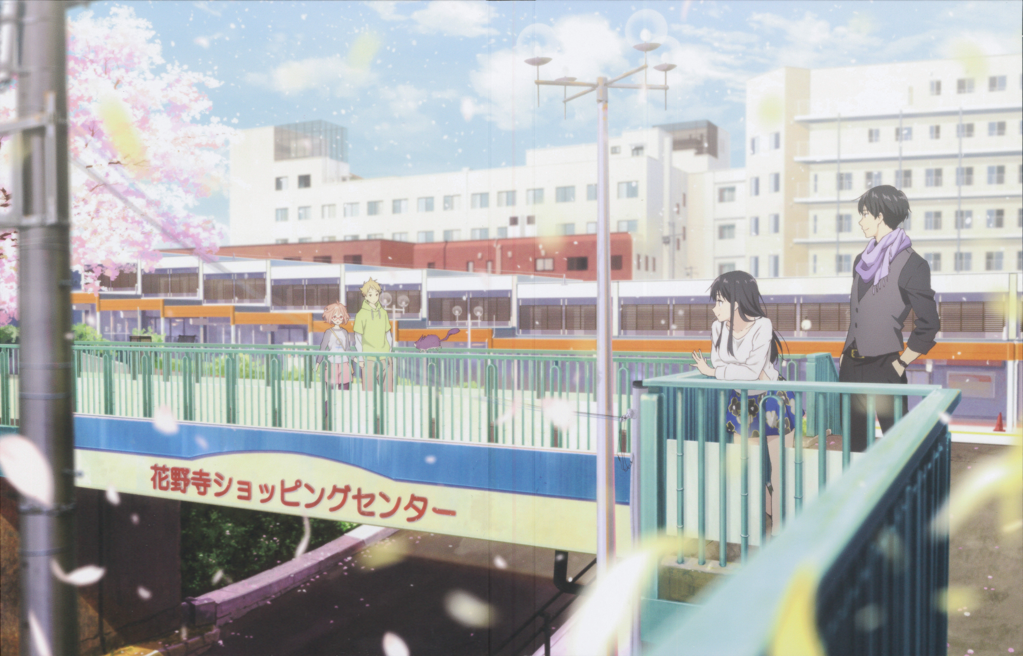 Beyond the Boundary Anime HD Wallpaper – Urban Sakura Scene