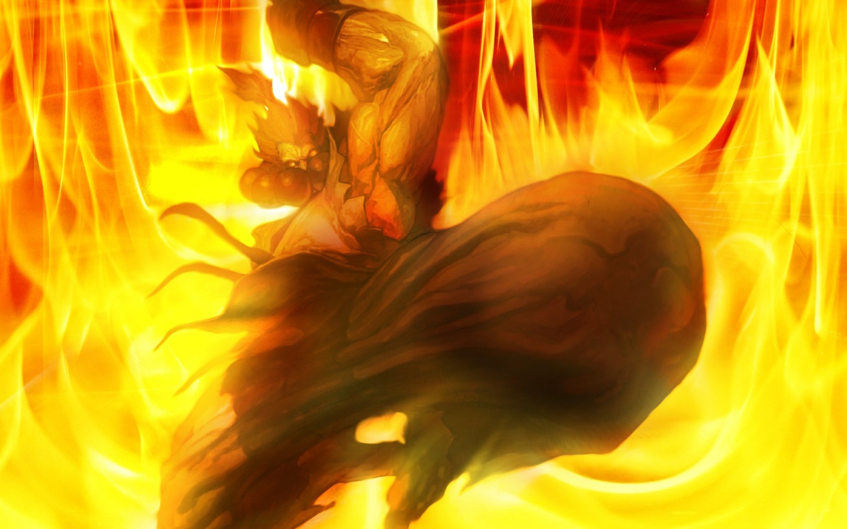 Epic Street Fighter HD Wallpaper: Unleash the Flames