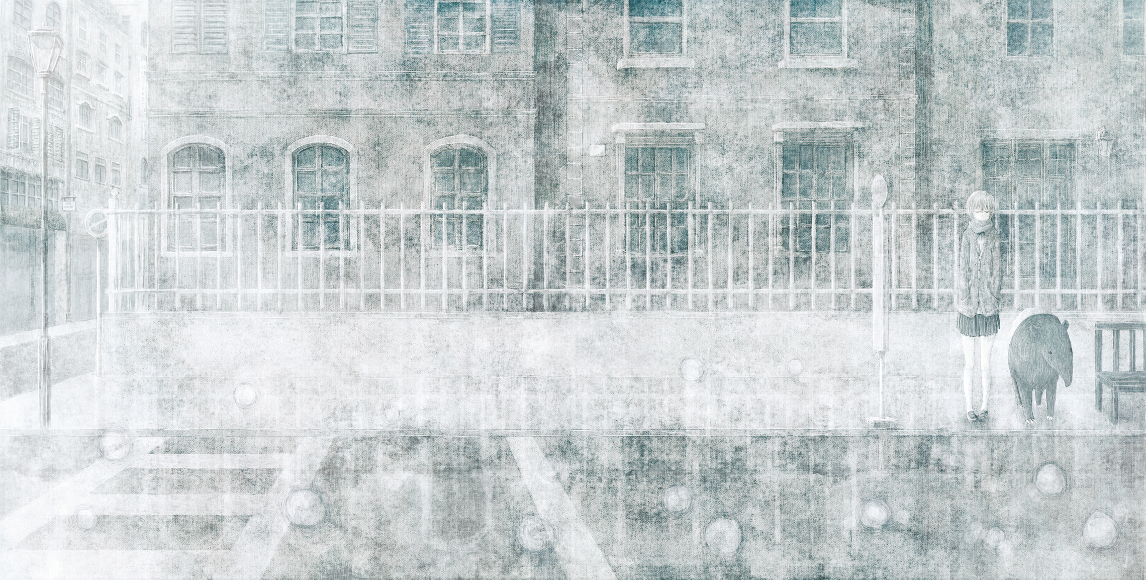 Anime Building HD Wallpaper