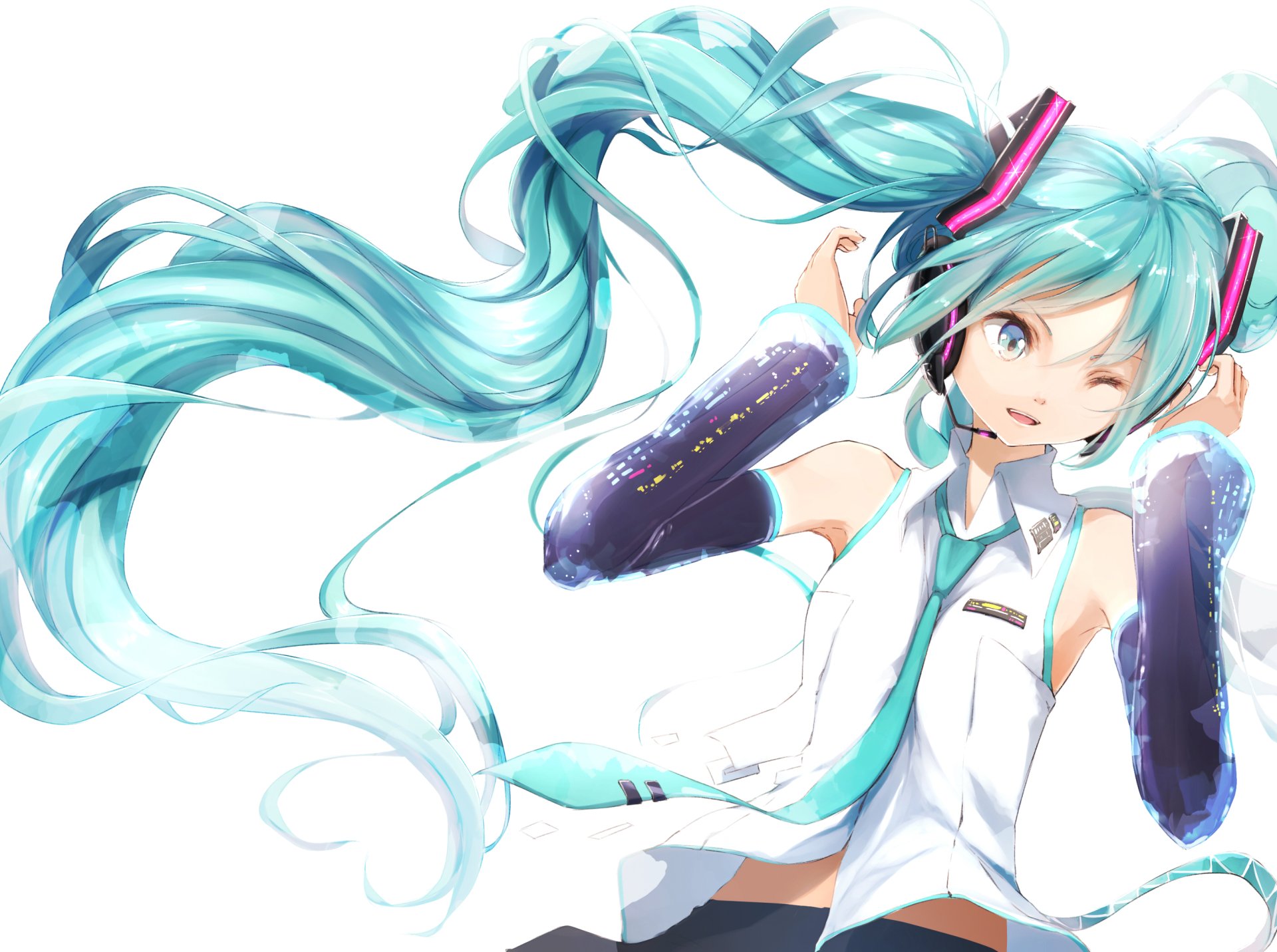 Hatsune Miku - 2K Quad HD Vocaloid Anime Wallpaper