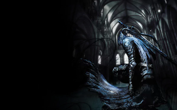 Chibi Artorias and Sif HD Wallpaper