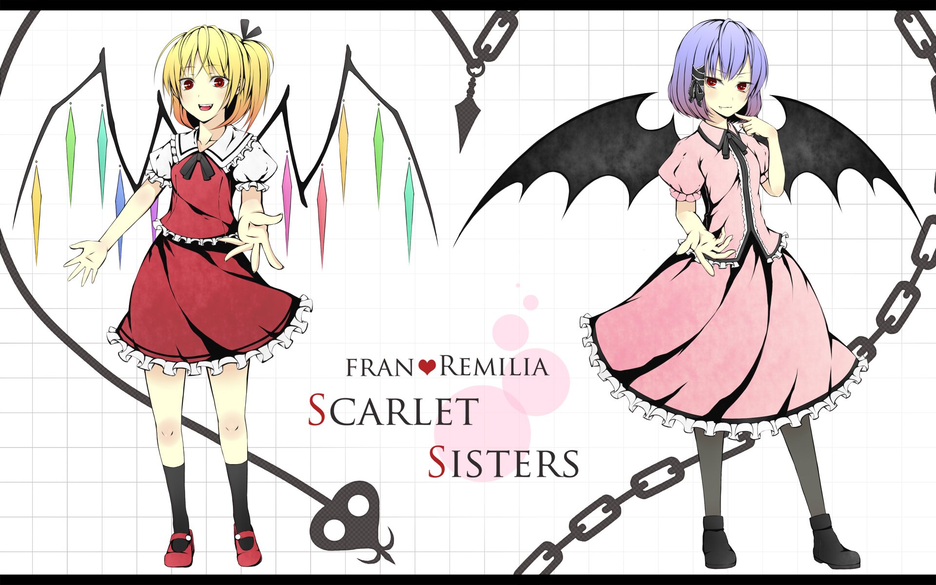 Download Remilia Scarlet Flandre Scarlet Anime Touhou HD Wallpaper