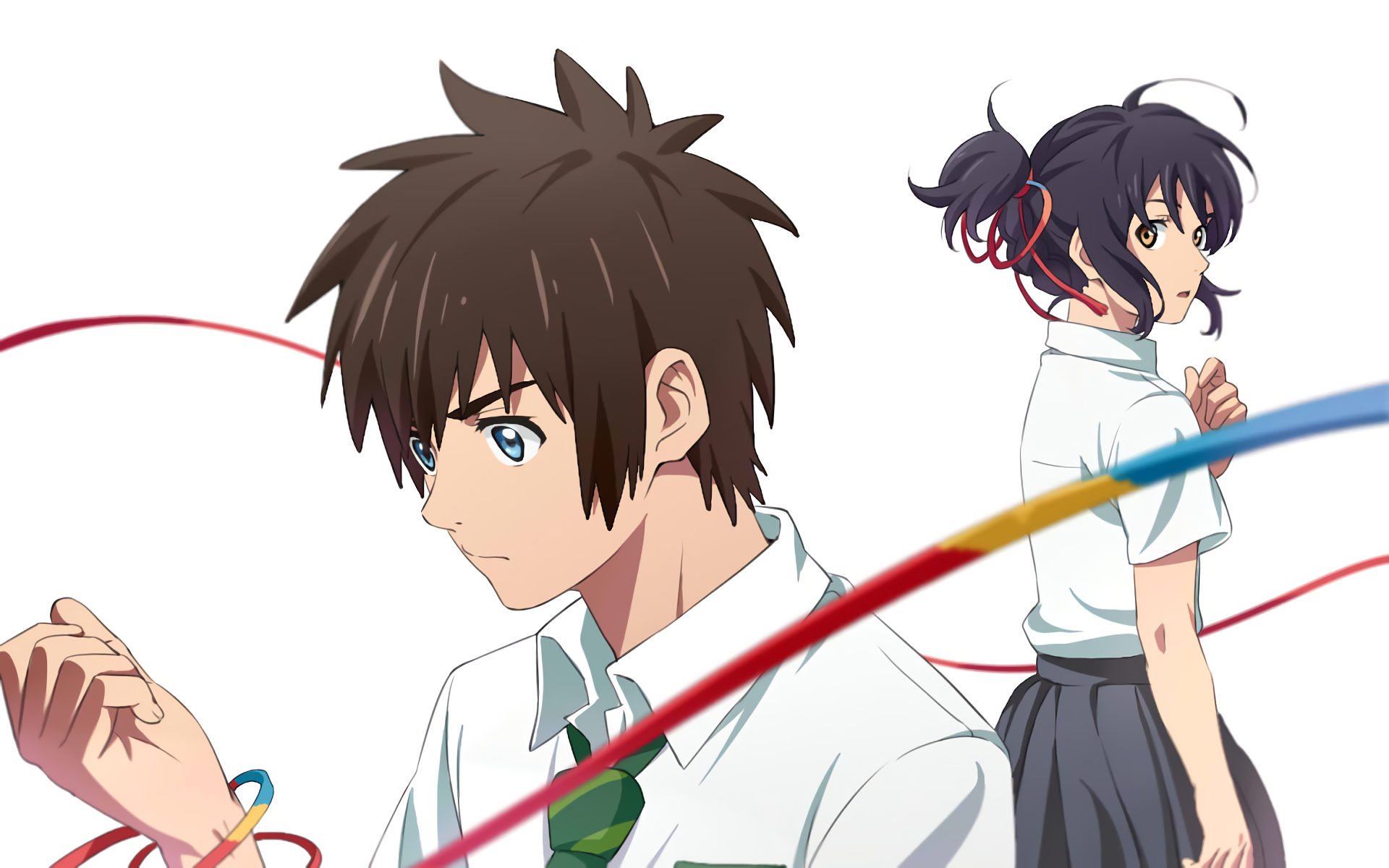 Your Name. HD Wallpaper: Taki & Mitsuha in Anime