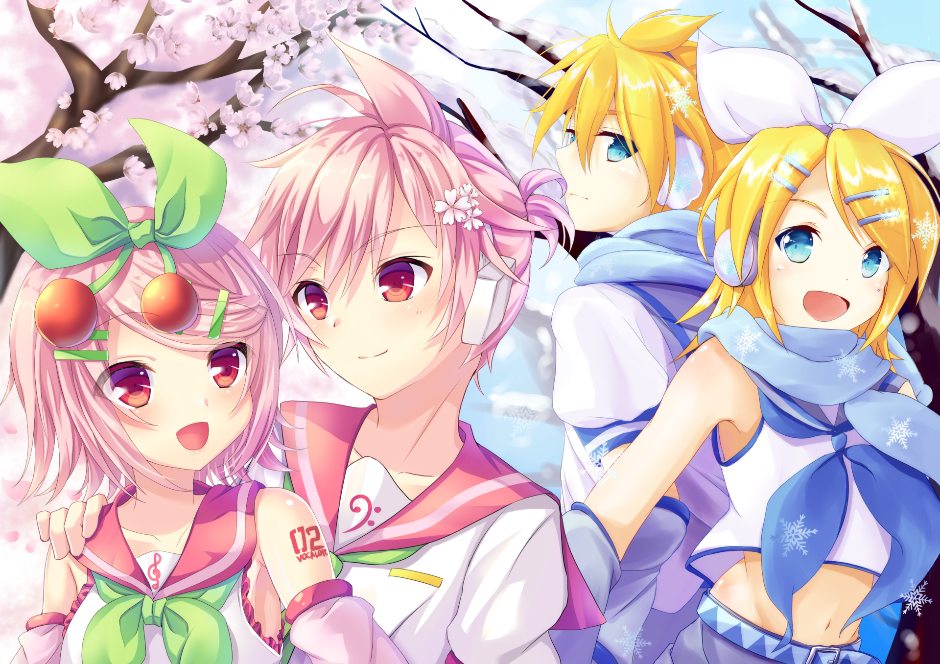 Vibrant Vocaloid Duo: Rin & Len Kagamine HD Anime Wallpaper Bliss