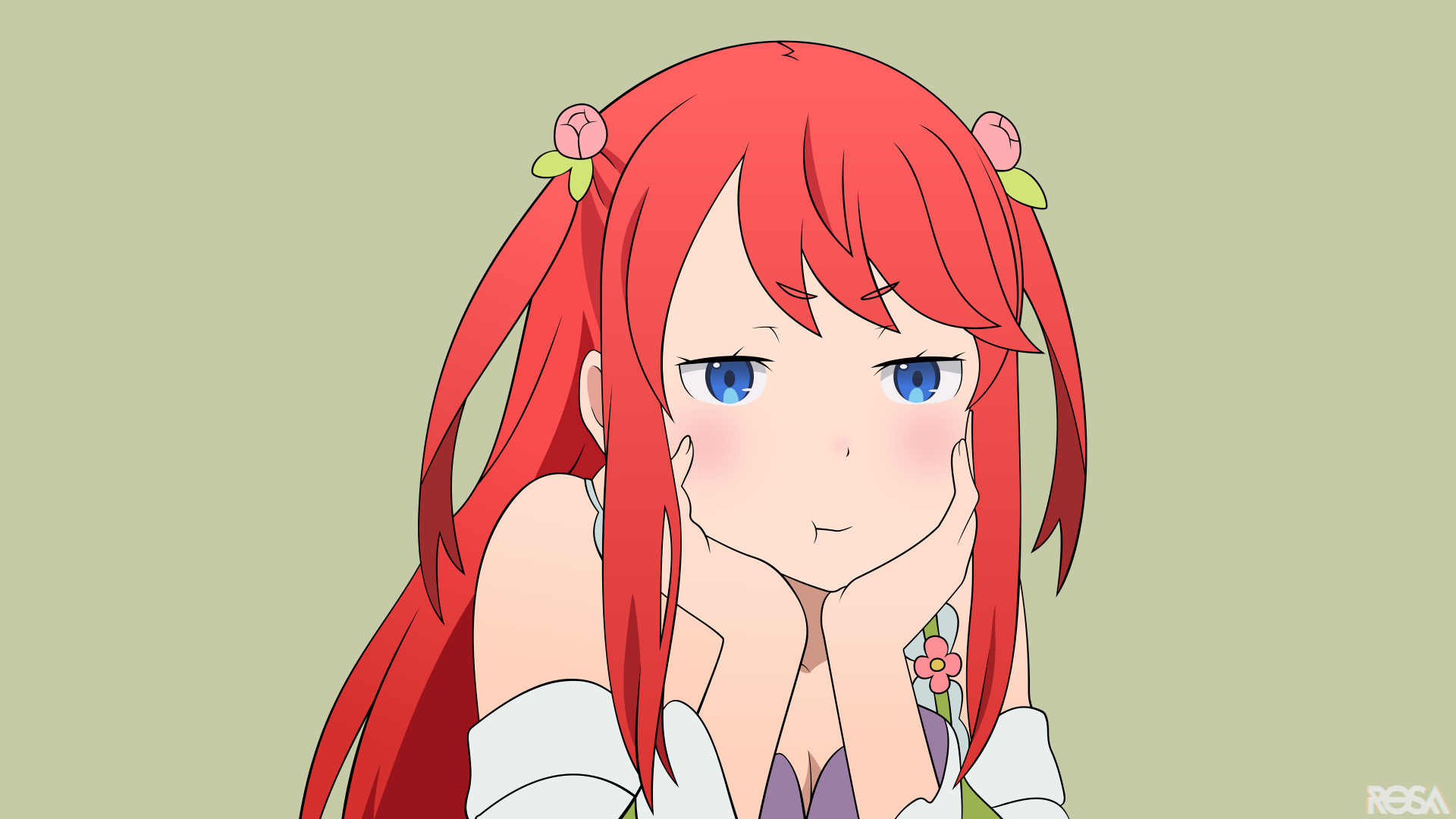 4K Ultra HD Re:Zero Anime Wallpaper – Charming Red-Haired Beauty by ...