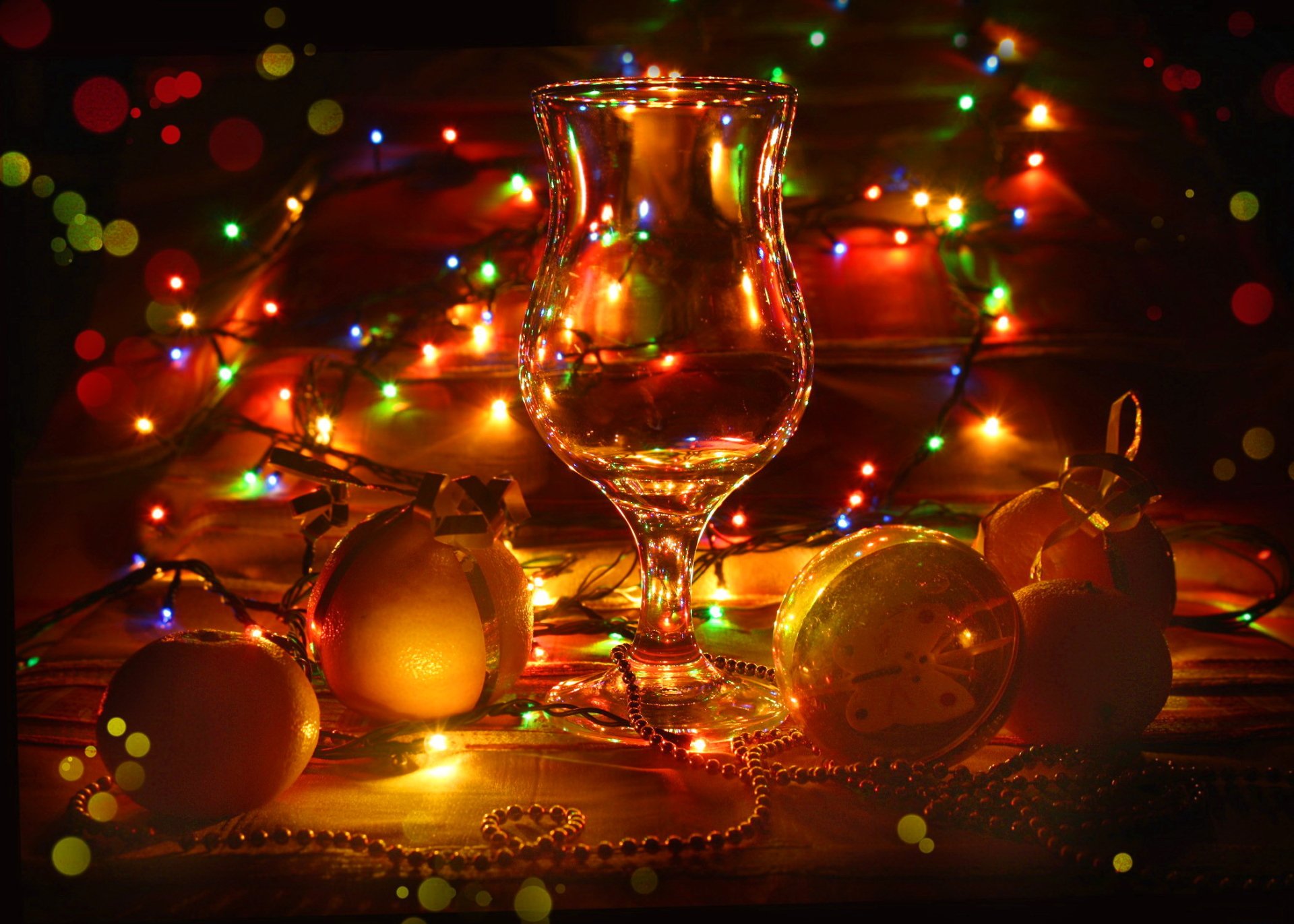 Festive Glow: HD Christmas Ornaments and Lights Holiday Wallpaper ...