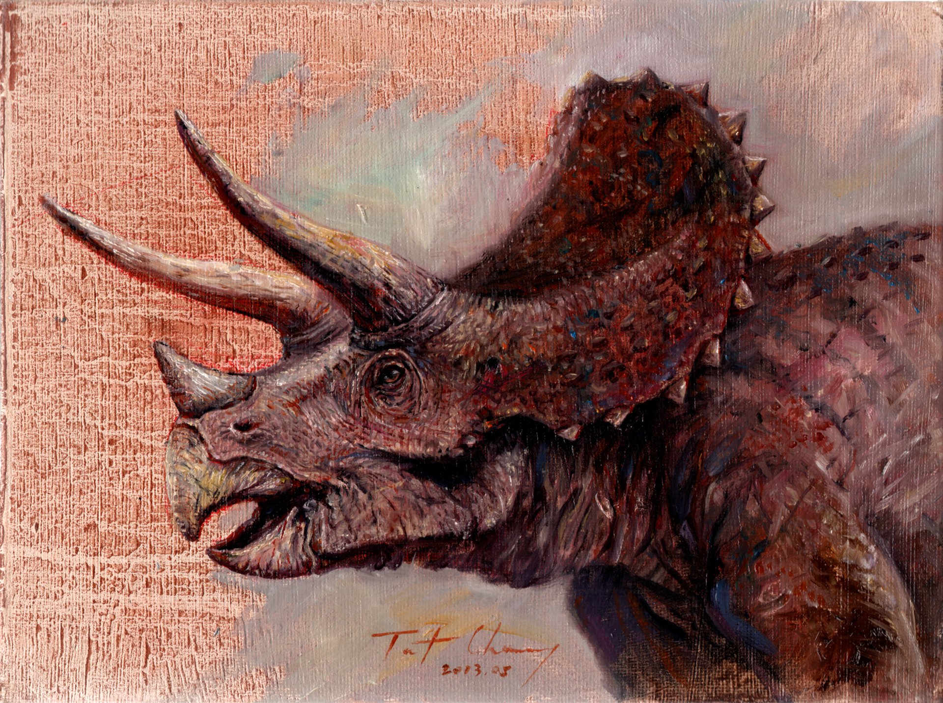 Majestic Triceratops HD Wallpaper: Prehistoric Animal Artistry by ...