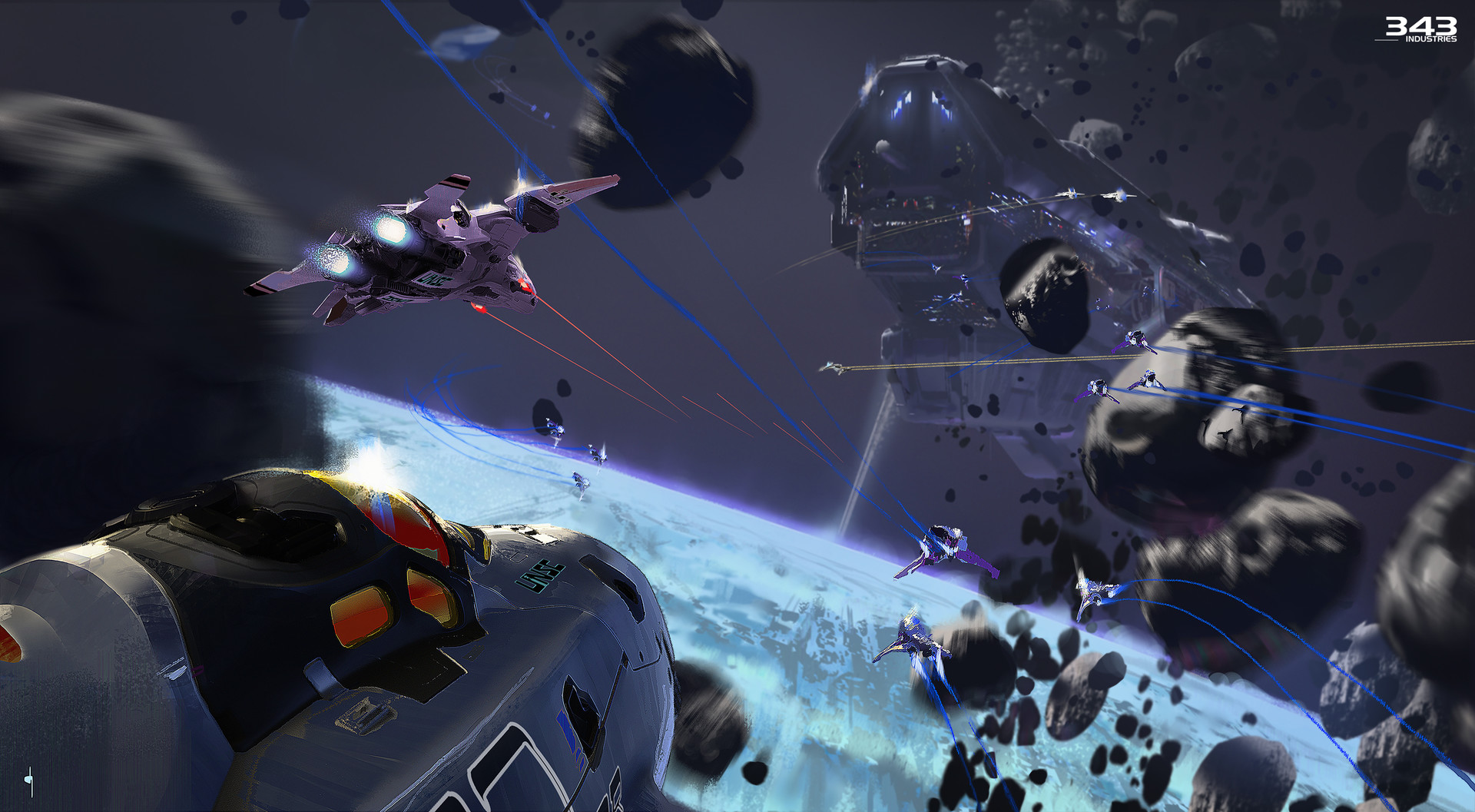 Epic Space Battle HD Wallpaper by David Heidhoff