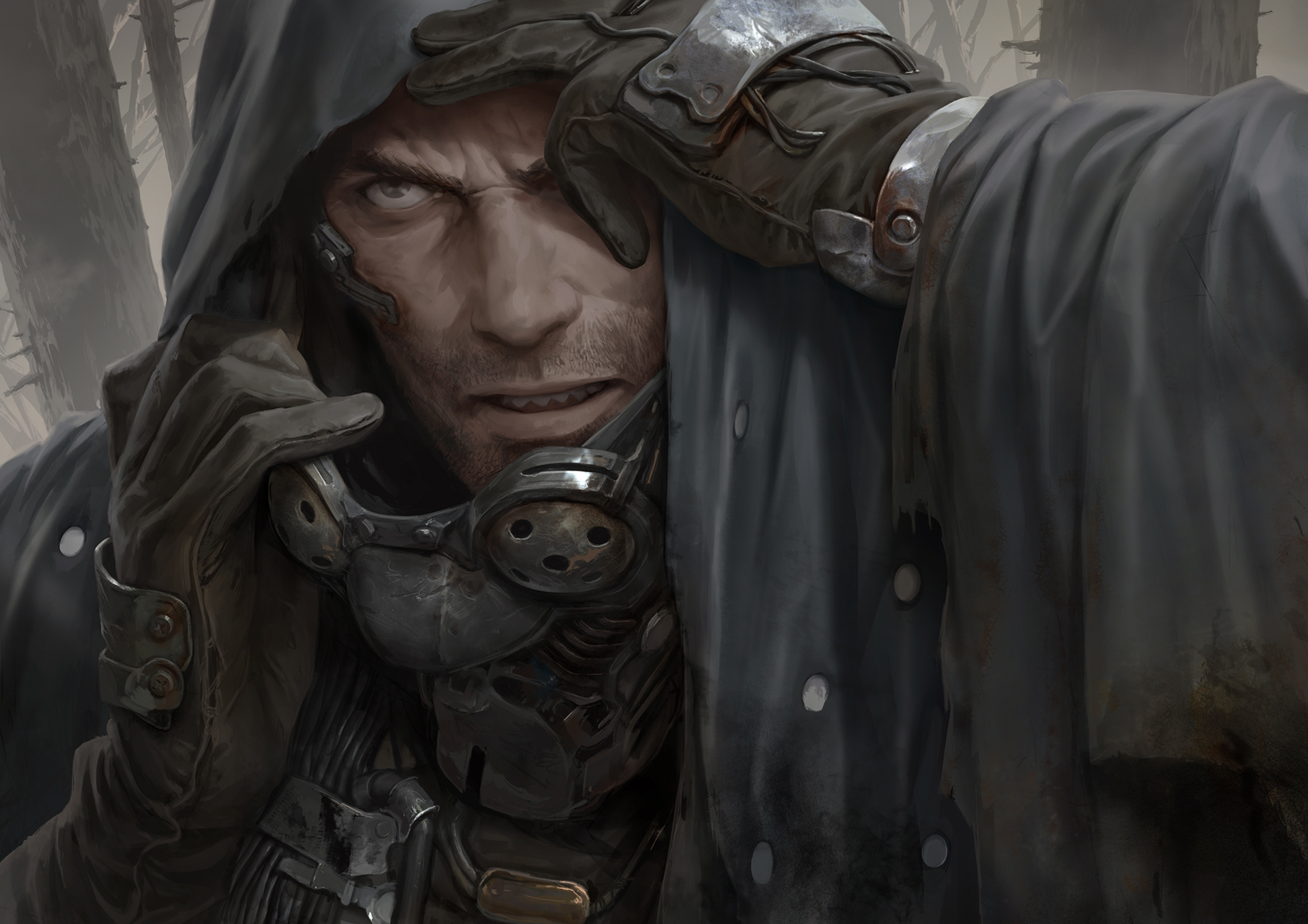 Download Mask Face Fantasy Men HD Wallpaper by Marko Djurdjevic