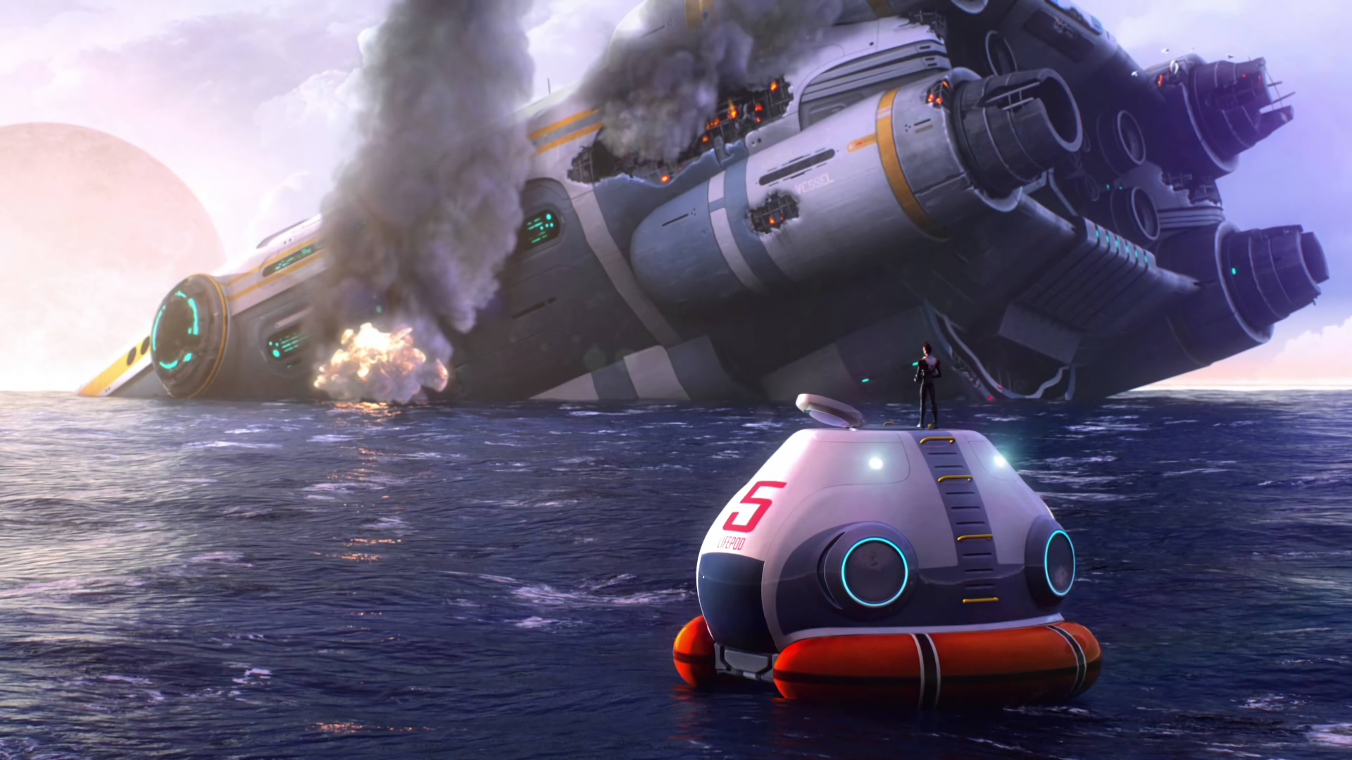 Subnautica Game HD Wallpaper - Epic Crash Scene