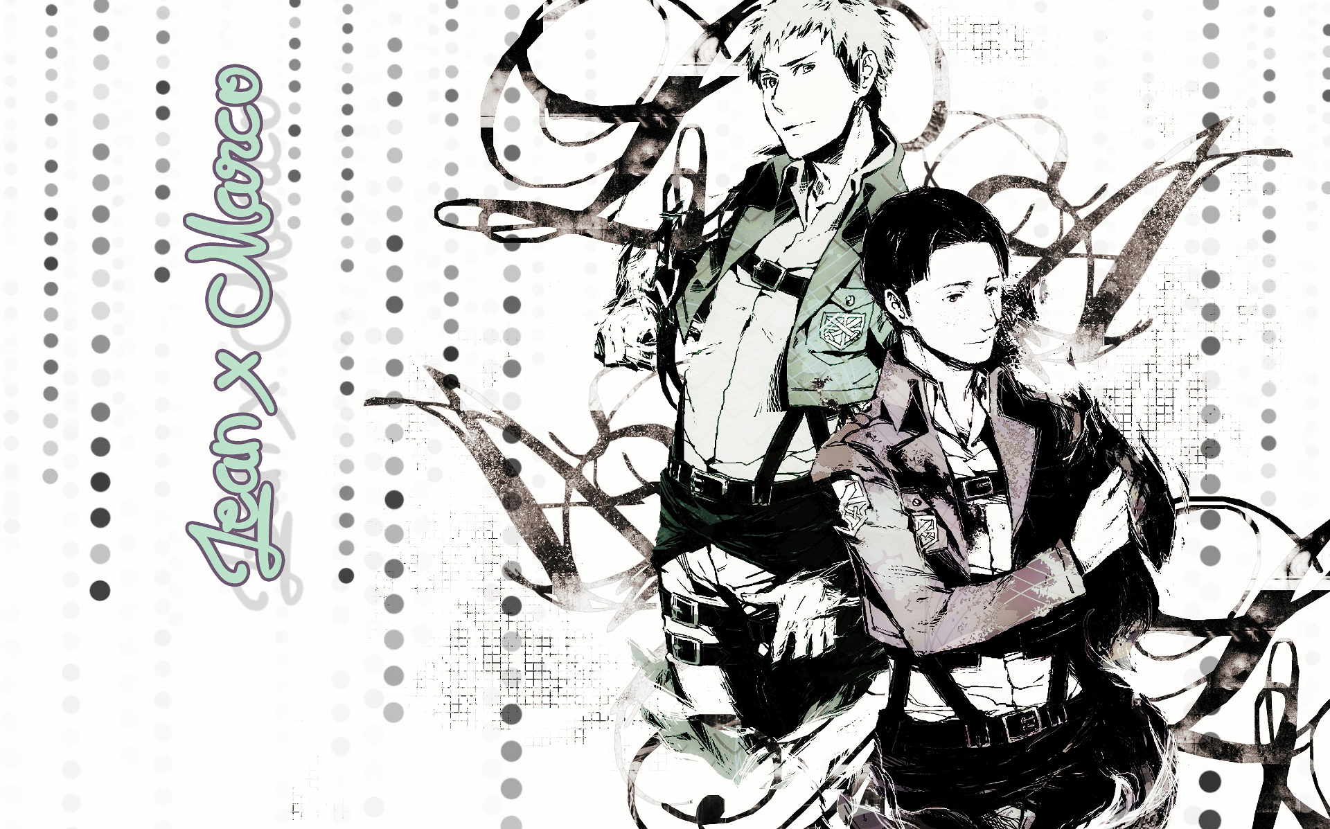 Attack on Titan HD Wallpaper: Iconic Anime Duo Levi & Erwin in Action