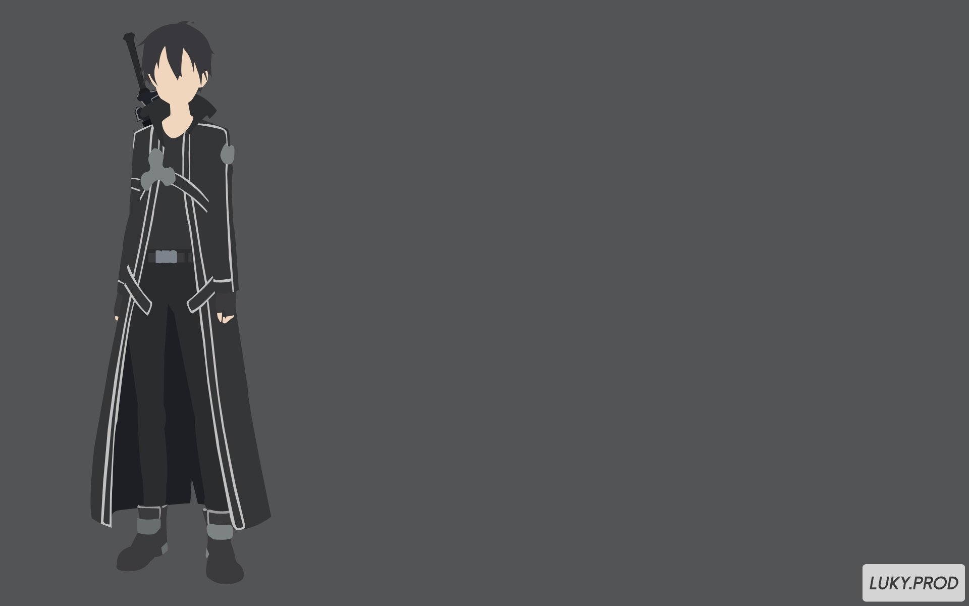 Minimalist Kirito HD Wallpaper – Sword Art Online Anime Art | 1920x1200 ...
