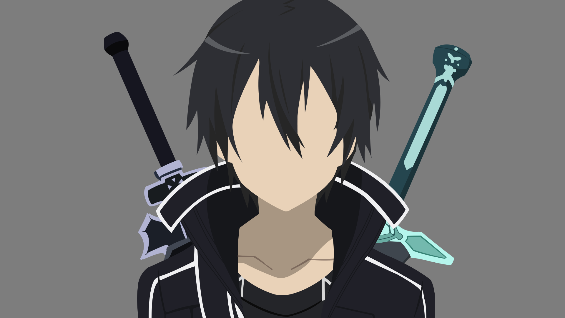 Minimalist Kirito HD Wallpaper | 1920x1080 | Wallpaper Abyss