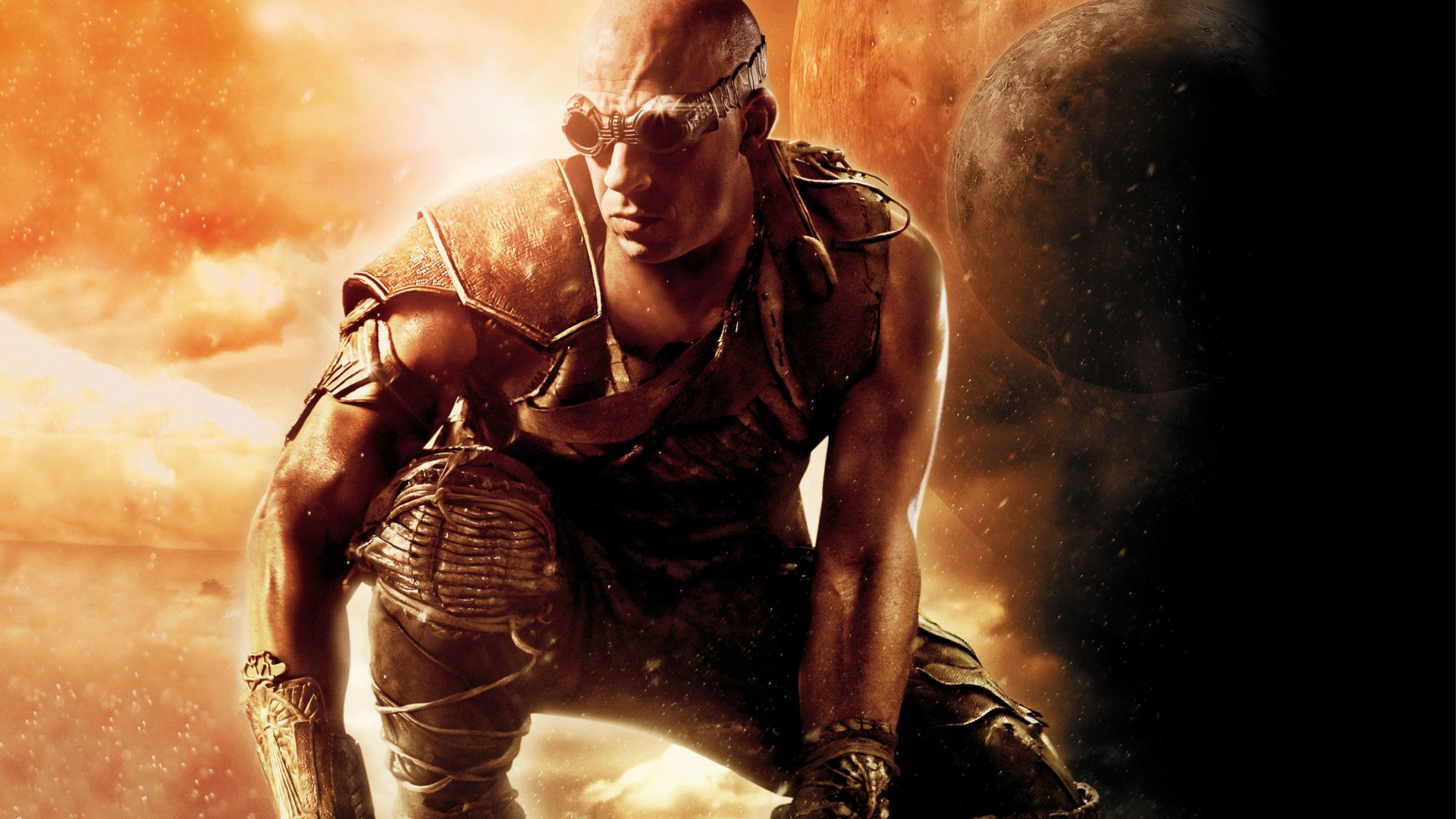 Riddick HD Wallpaper: Epic Sci-Fi Movie Action Scene