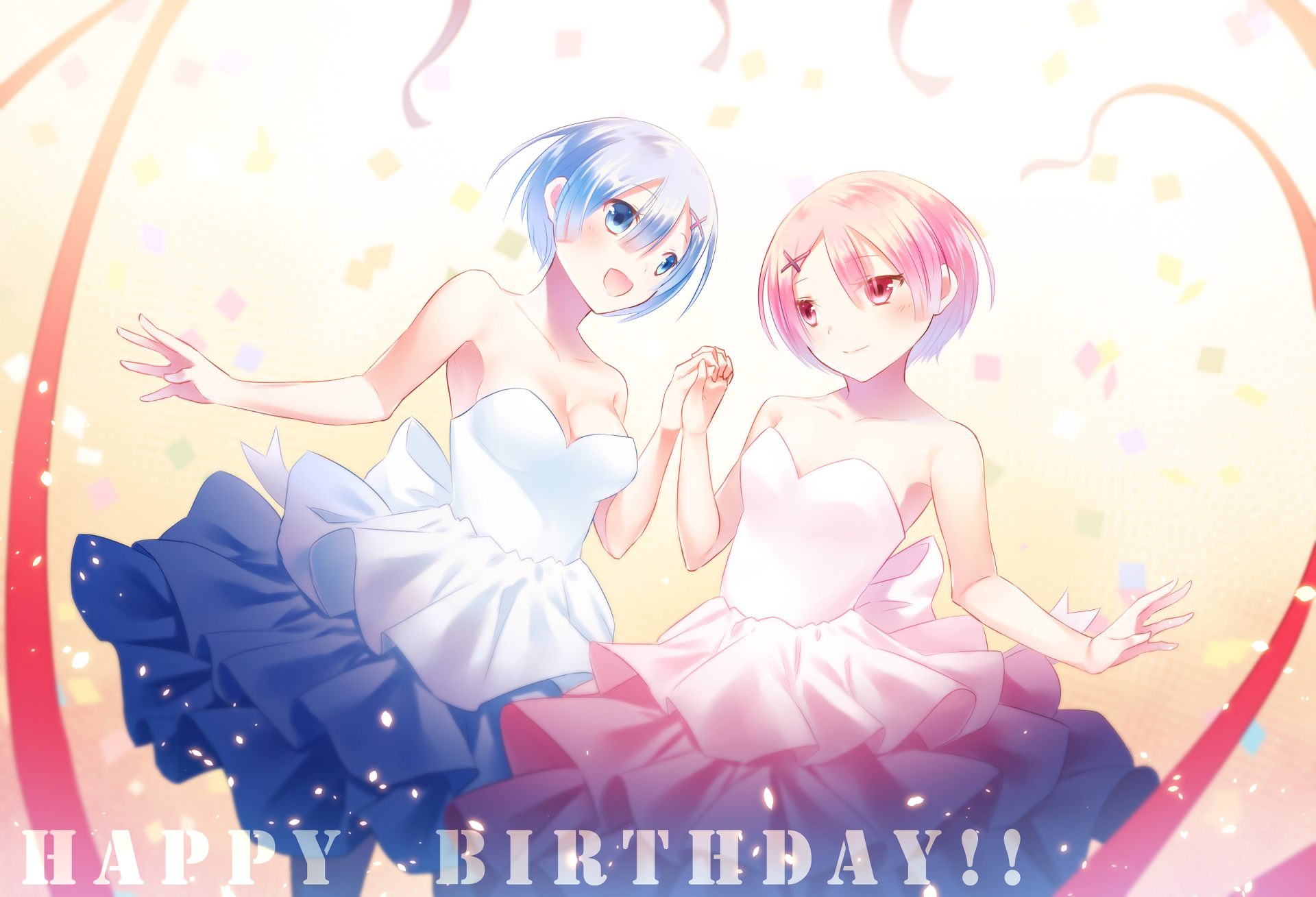 Ram and Rem Birthday Celebration HD Wallpaper
