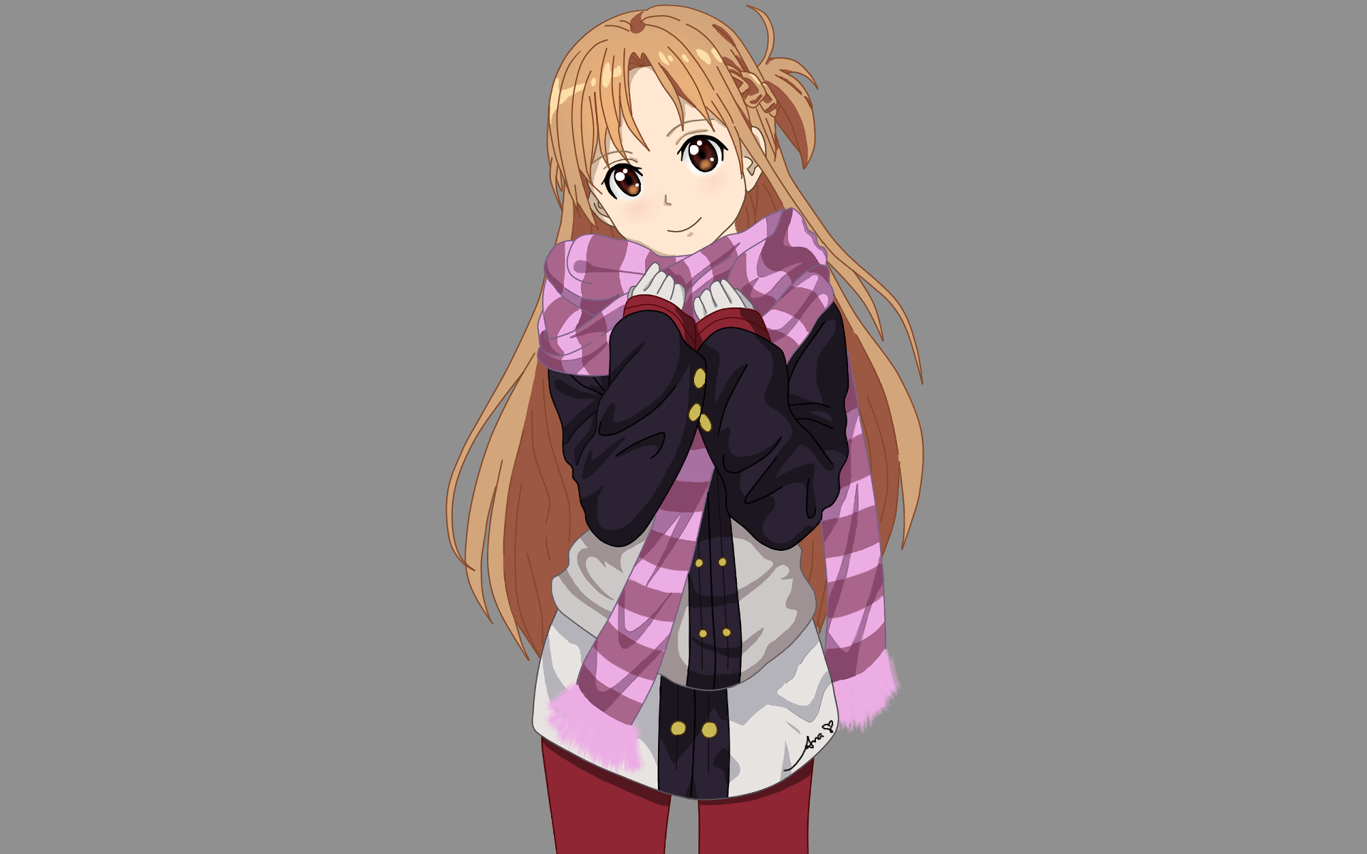 Asuna Yuuki in Cozy Scarf – Sword Art Online Ordinal Scale HD Wallpaper ...