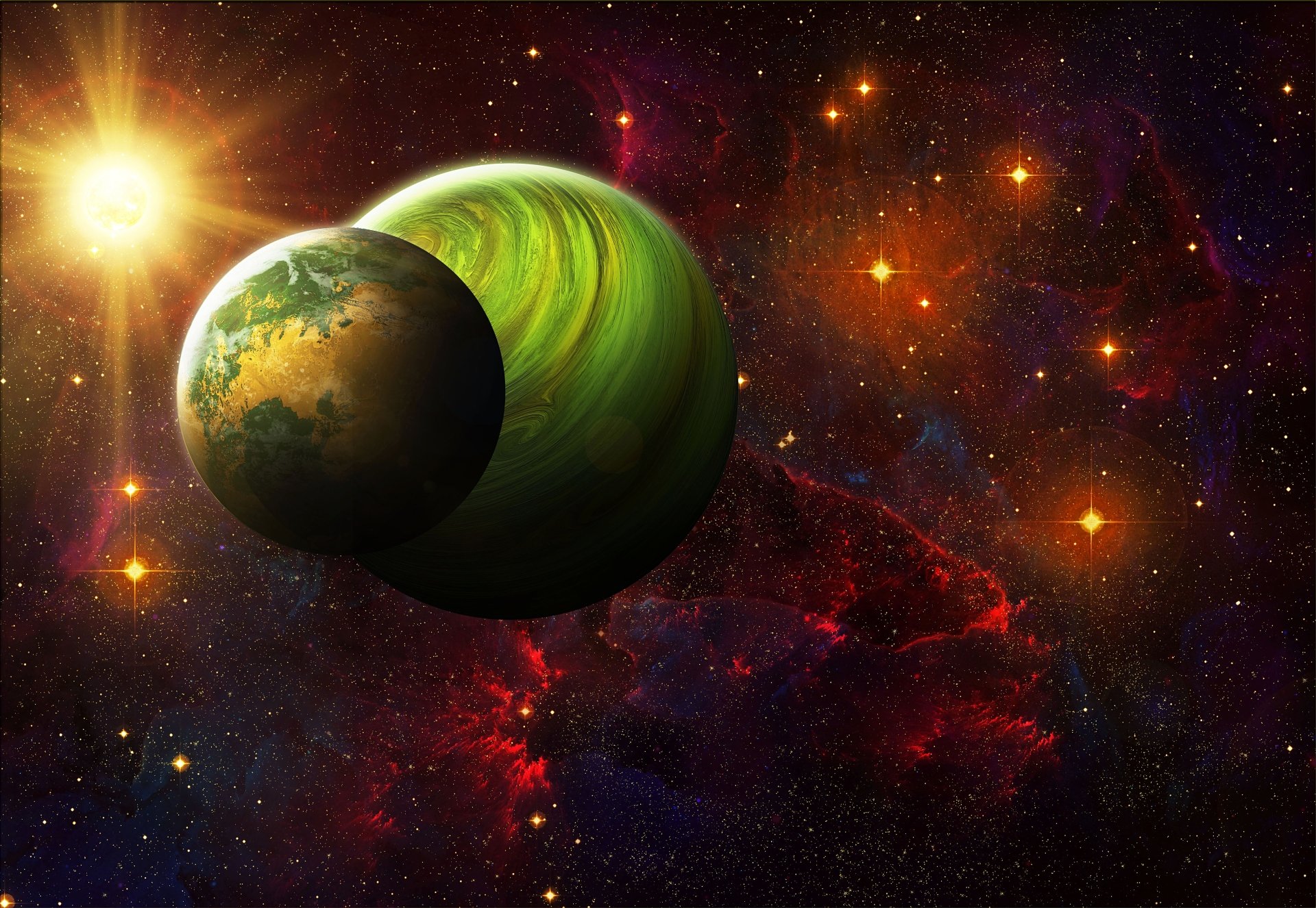 Cosmic Harmony: A 4K Ultra HD Wallpaper of Stars and Nebulae