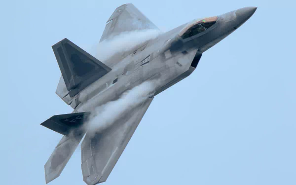 F-22 Raptor in Action - HD Wallpaper