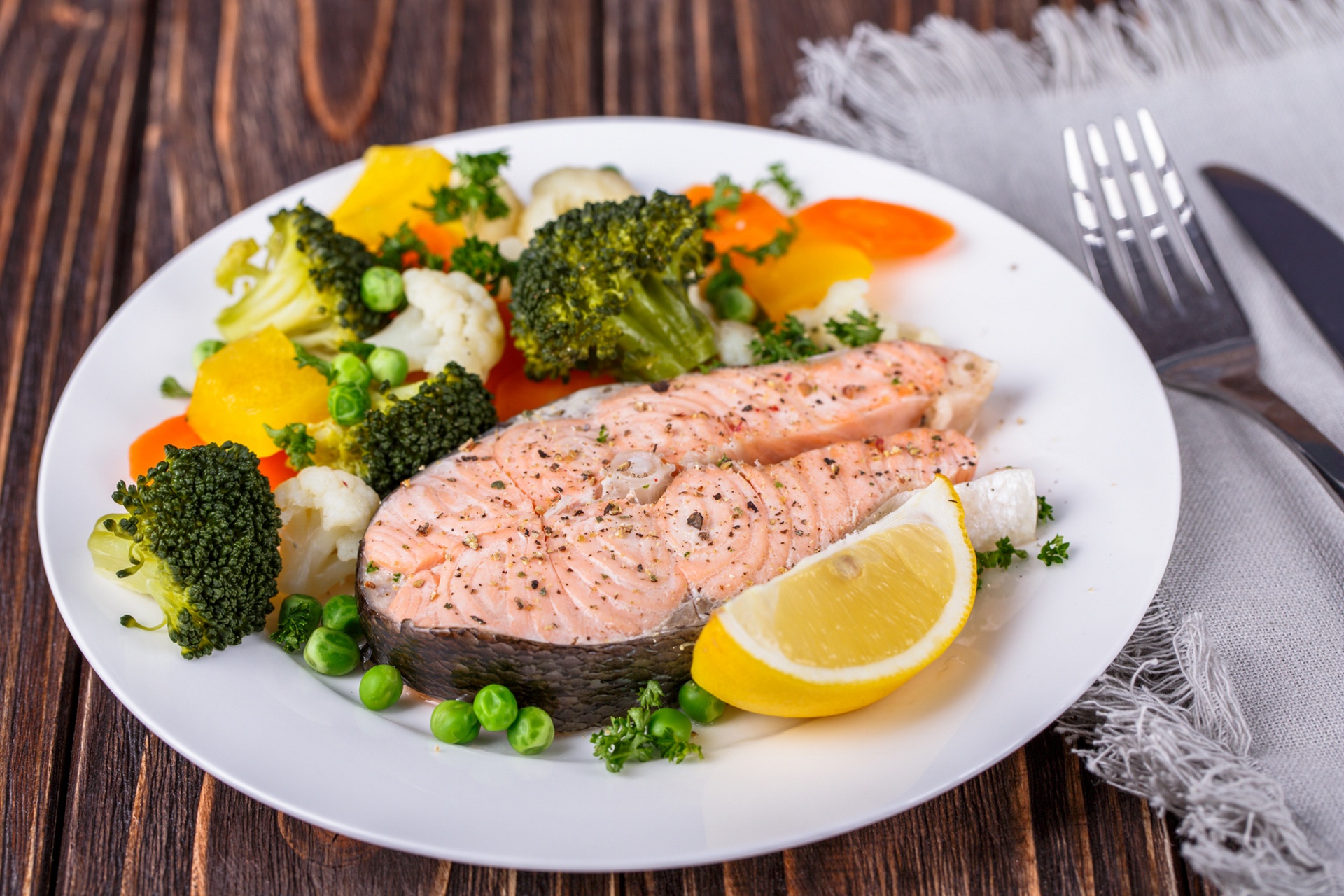 Download Vegetable Seafood Food Fish HD Wallpaper