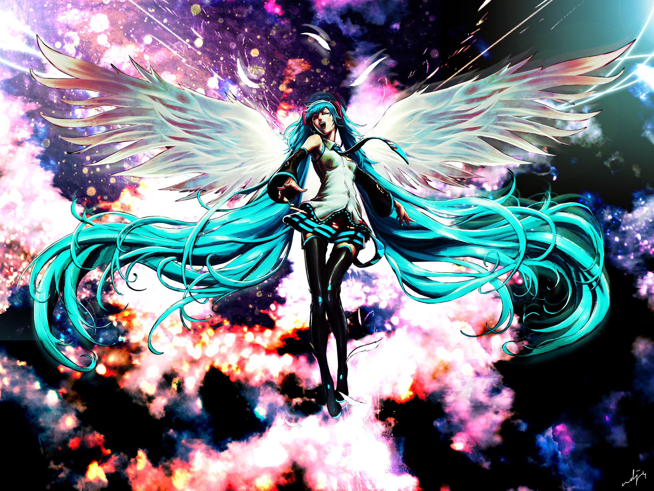 Download Hatsune Miku Wings Angel Anime Vocaloid Anime Angel HD ...