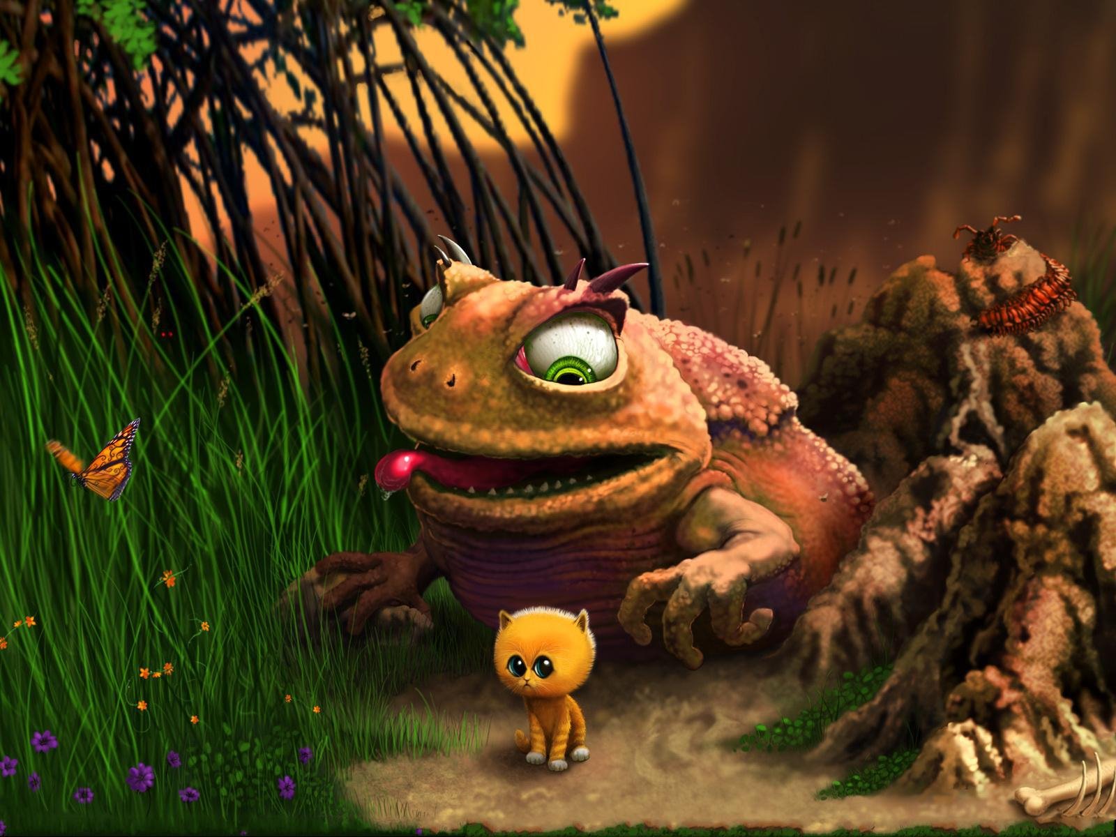 Funny Frog HD Wallpaper: A Whimsical Animal Adventure