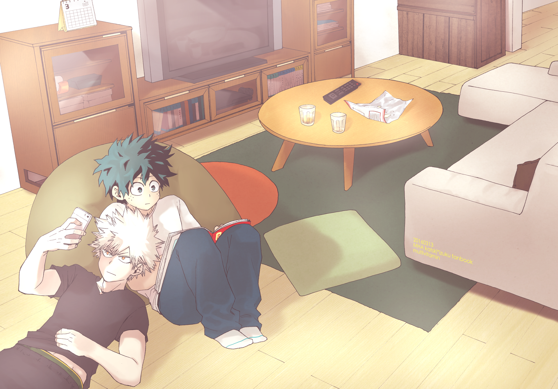 Cozy My Hero Academia Moments: Izuku & Bakugou HD Wallpaper | 1920x1340 ...
