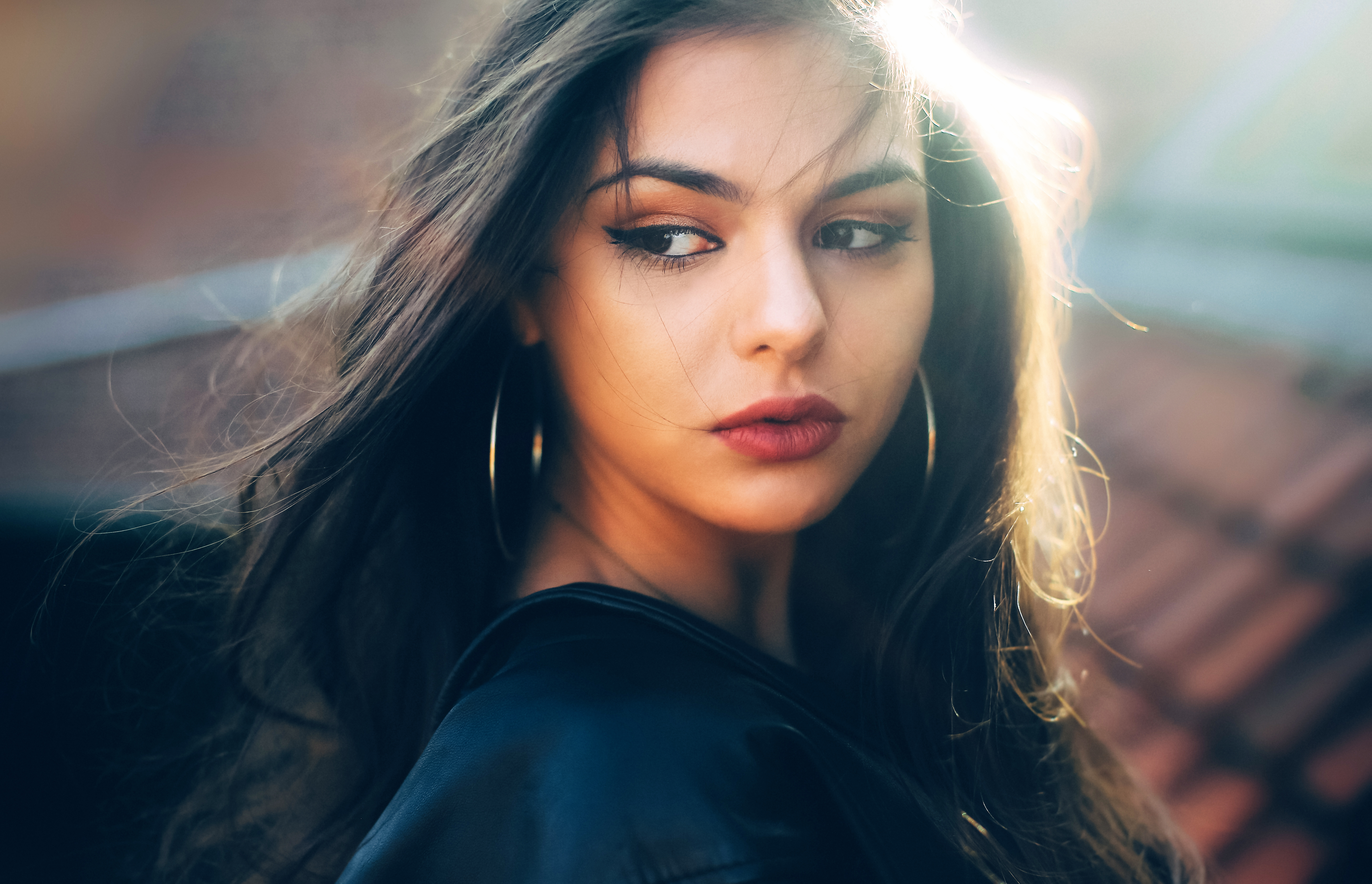 Download Brown Eyes Brunette Face Woman Model 4k Ultra HD Wallpaper by ...