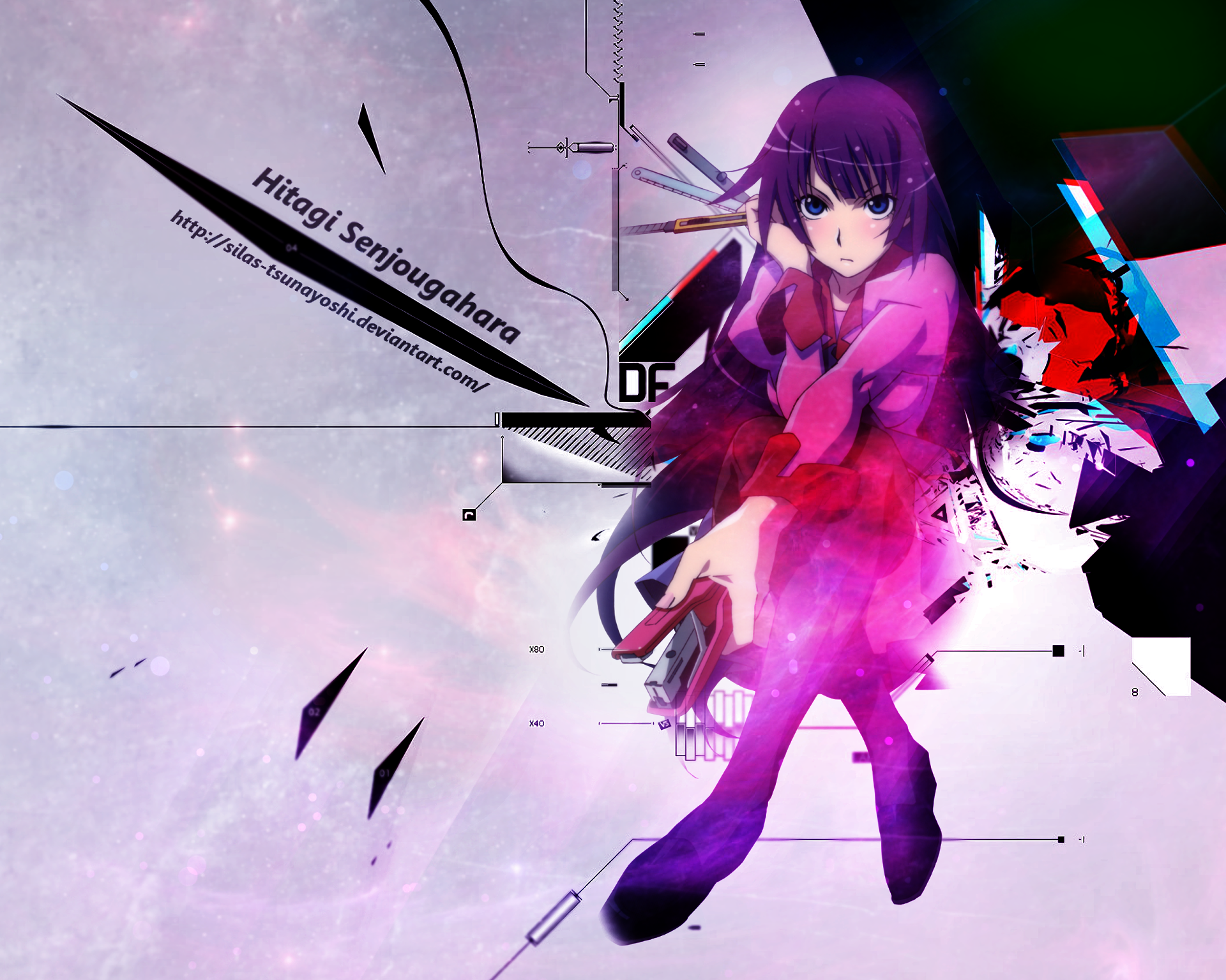 Download Hitagi Senjōgahara Anime Monogatari (Series) HD Wallpaper