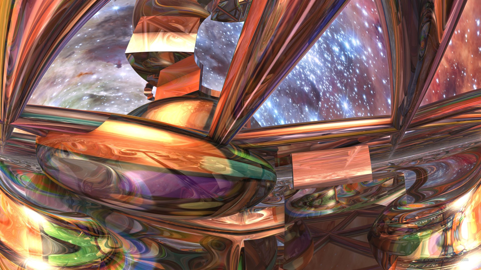 Camera Zoom in the Stars - 3d Fractal Art by Dr-Pen | 2560x1440 ...