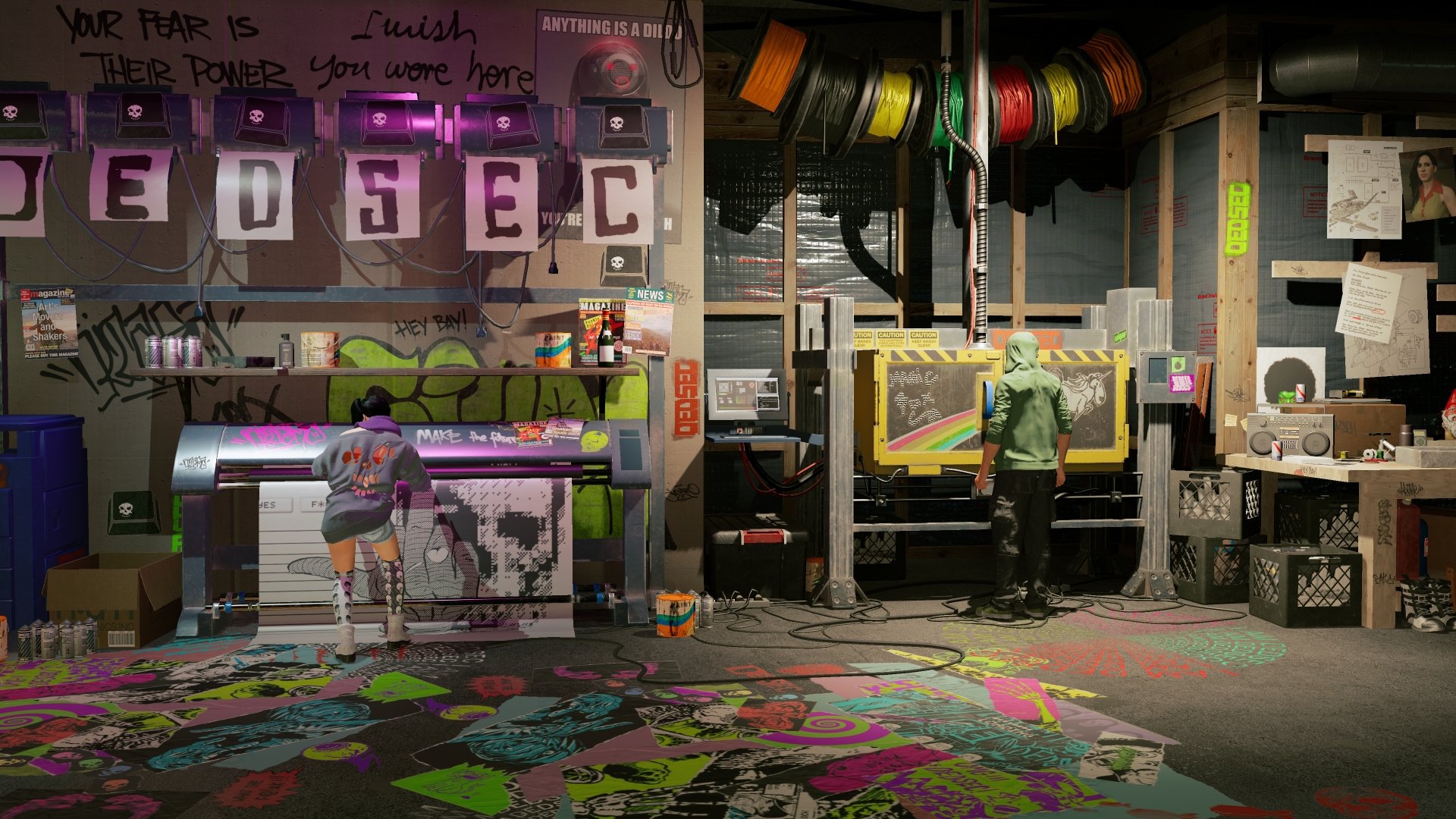 Watch Dogs 2 4K Ultra HD: Hacker’s Creative Lair Wallpaper