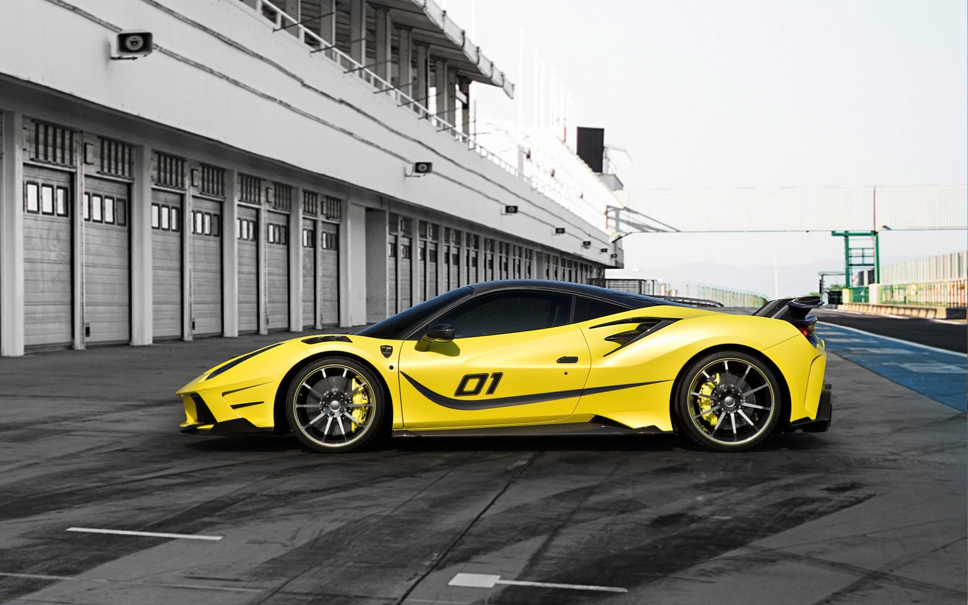 Download Yellow Car Race Car Ferrari Car Supercar Vehicle Ferrari 488 ...