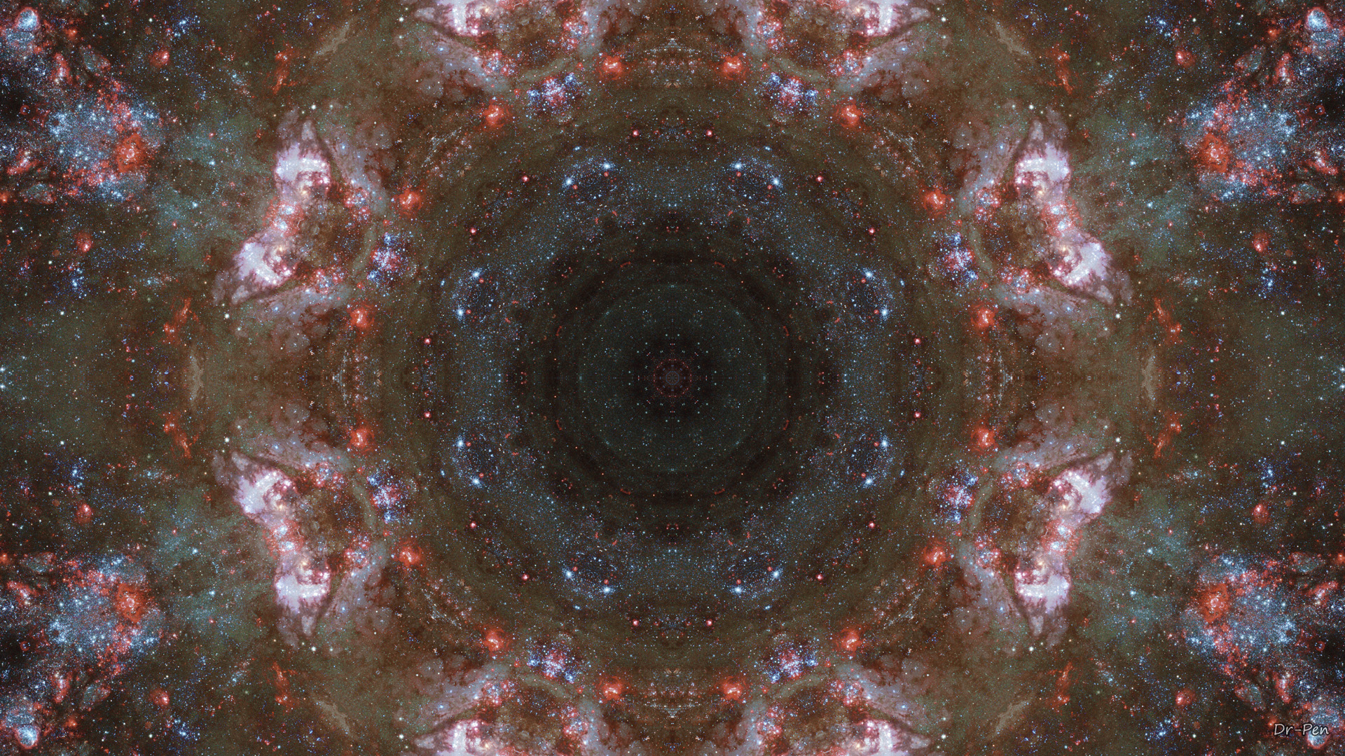 Mistletoe Nebula Space Mandala by Dr-Pen