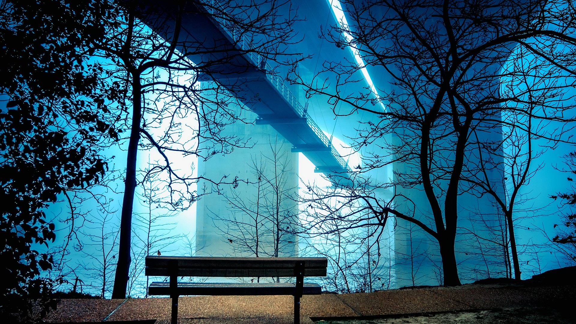 Download Man Made Bench HD Wallpaper