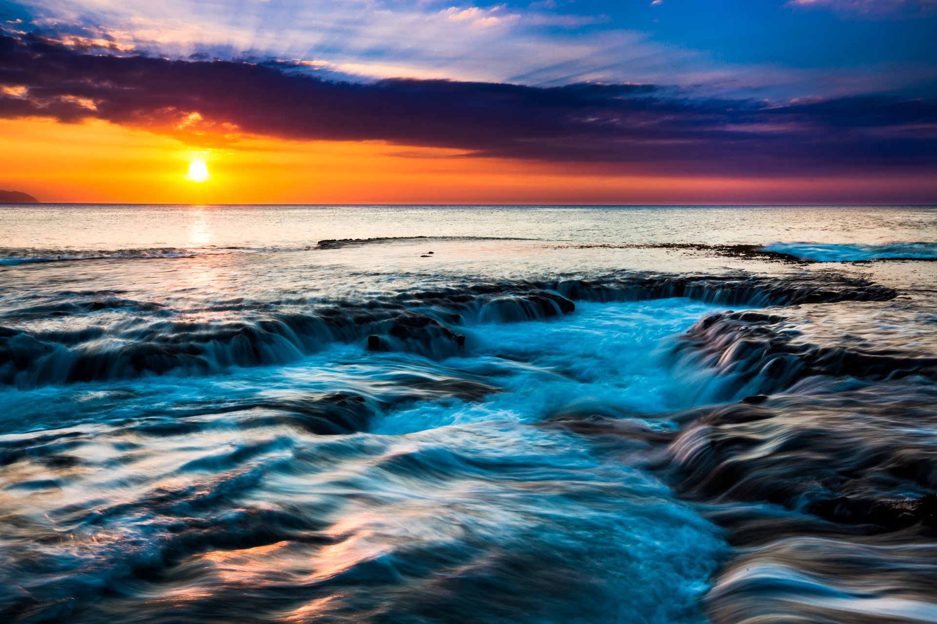 Download Sky Sun Horizon Nature Sunset 4k Ultra HD Wallpaper ...