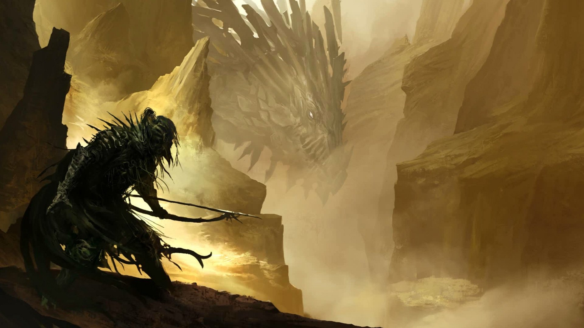 Epic Guild Wars 2 Demon Warrior HD Fantasy Wallpaper | 1920x1080 ...