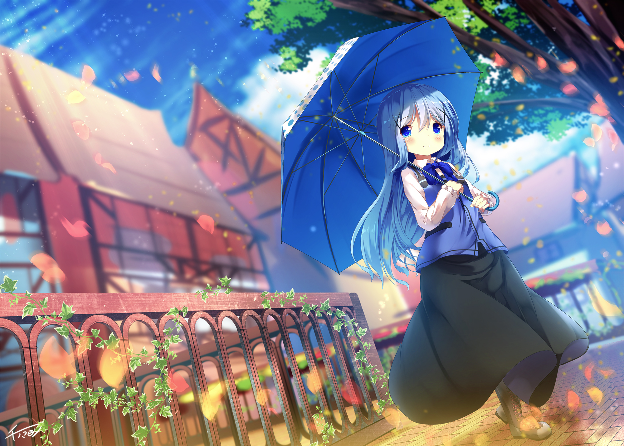 Download Chino Kafū Anime Is The Order A Rabbit HD Wallpaper by チノマロン