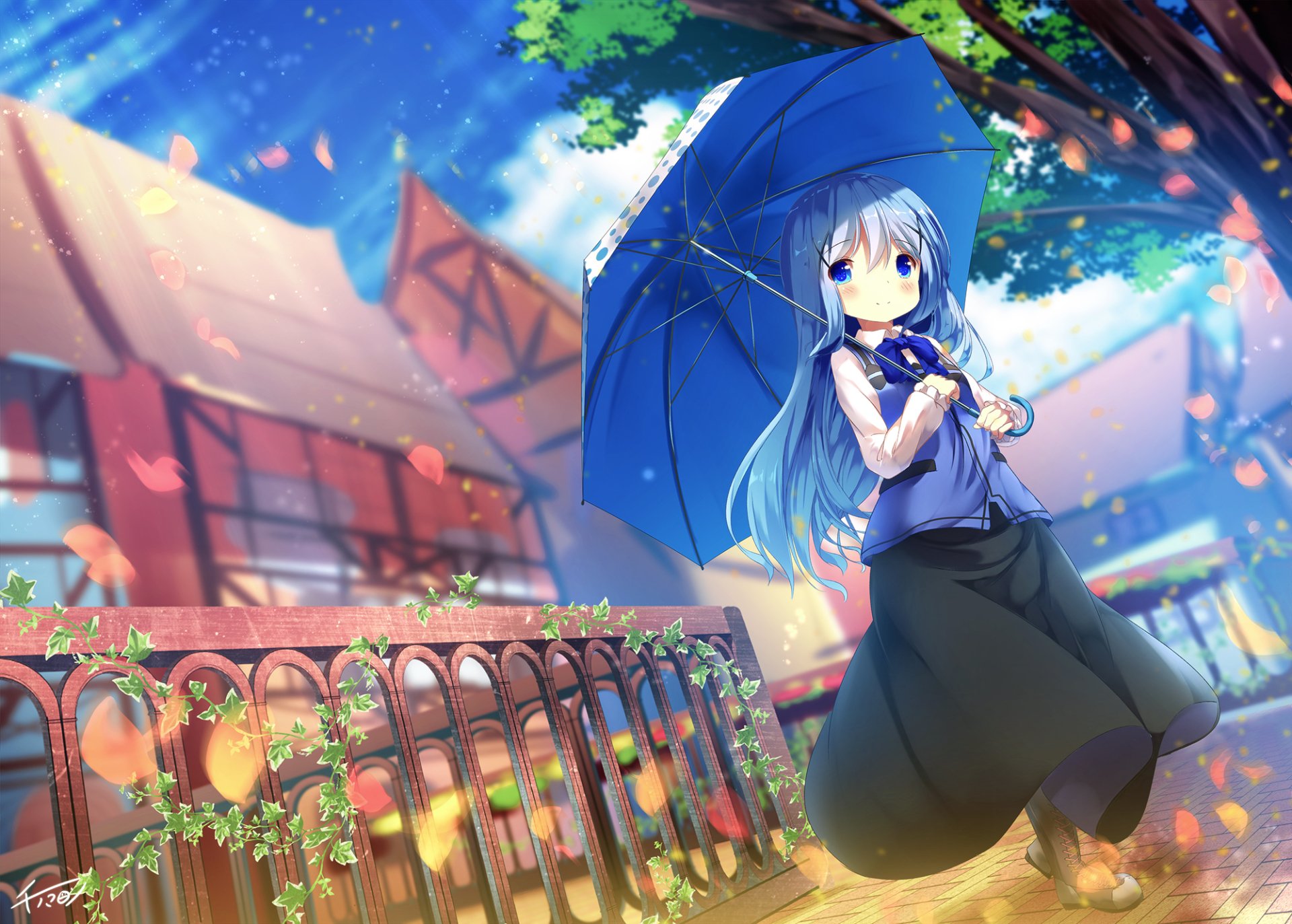 Download Chino Kafū Anime Is The Order A Rabbit HD Wallpaper by チノマロン